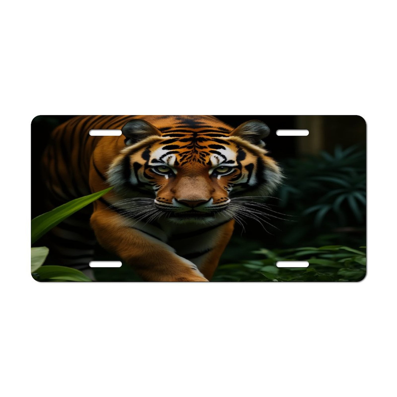 Tiger in Jungle License Plate Lightweight Aluminum Automotive ...