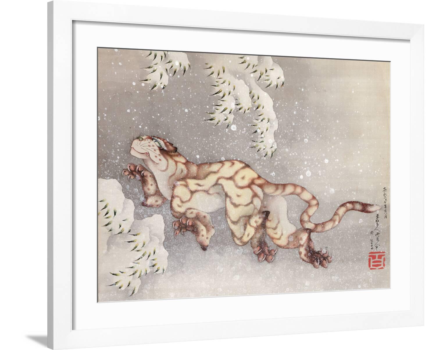 Art.com Tiger in a snowstorm. Edo Period, 1849 Giclee Print by ...