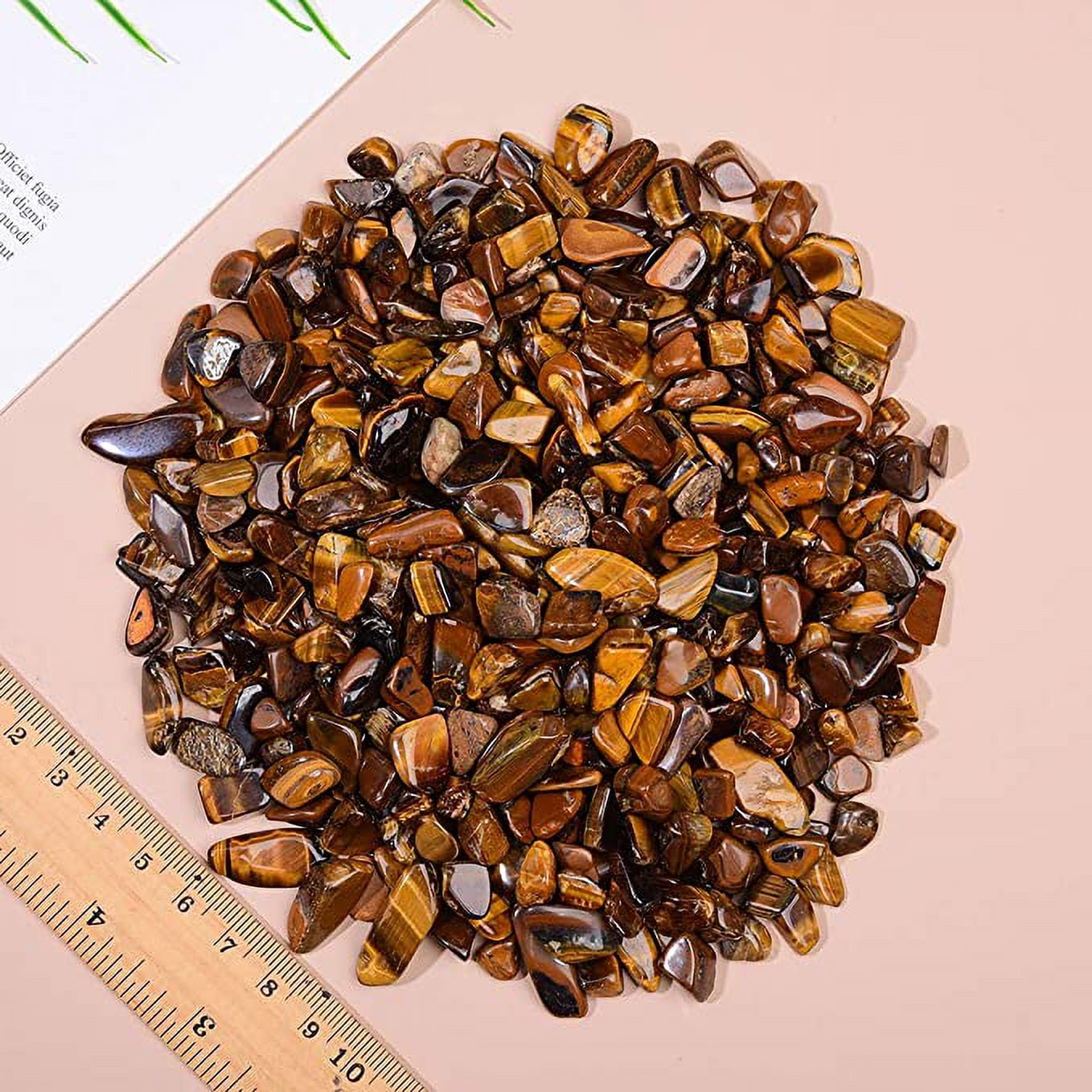 Tiger's Eye Crystal Quartz Stones Irregular Shaped Small Tumbled Chip ...