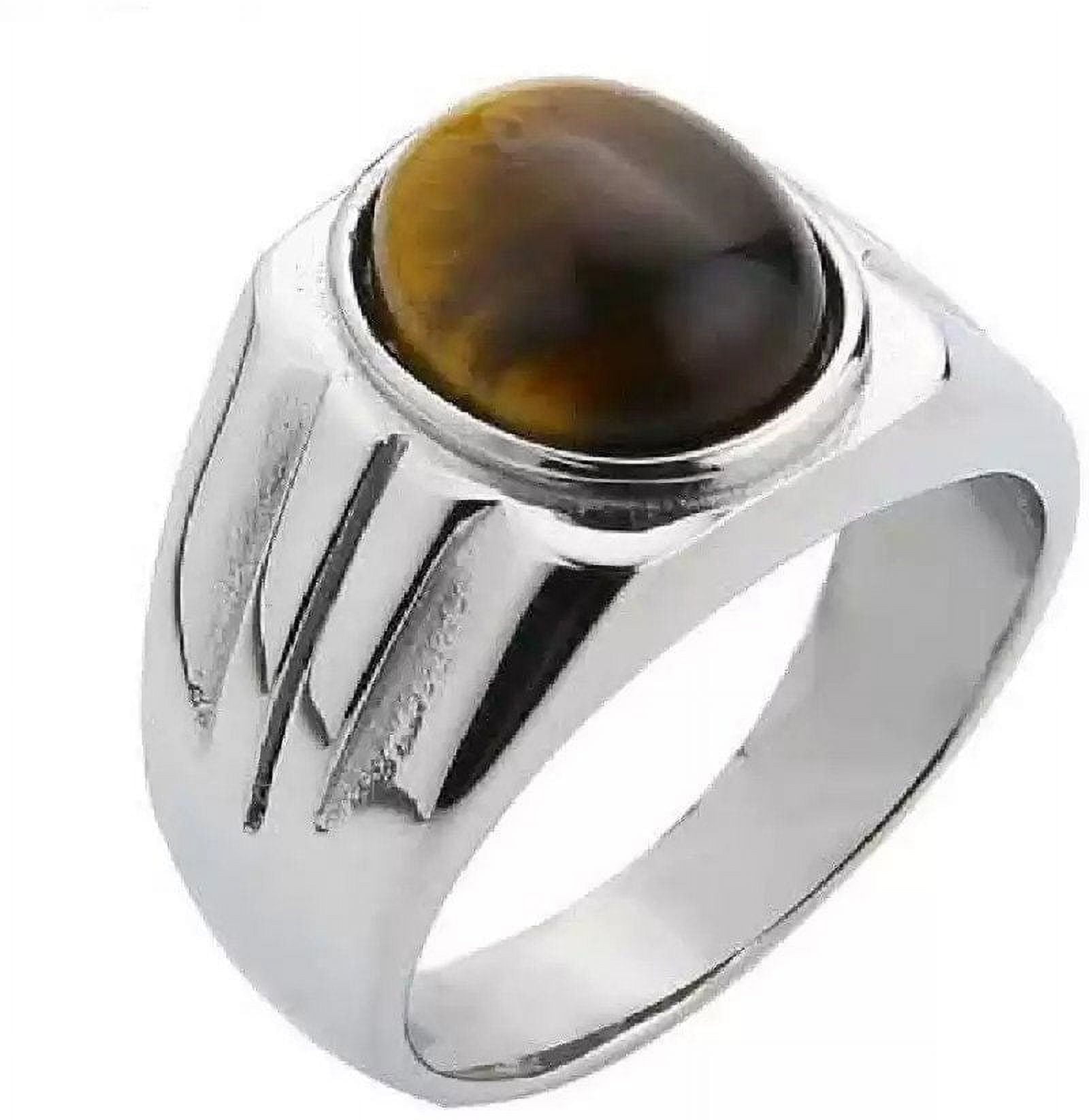 Tiger's Eye Ring, Men Silver Ring, Vintage Stone Ring, Handmade Ring, 925K Silver Men Ring, Cool ...