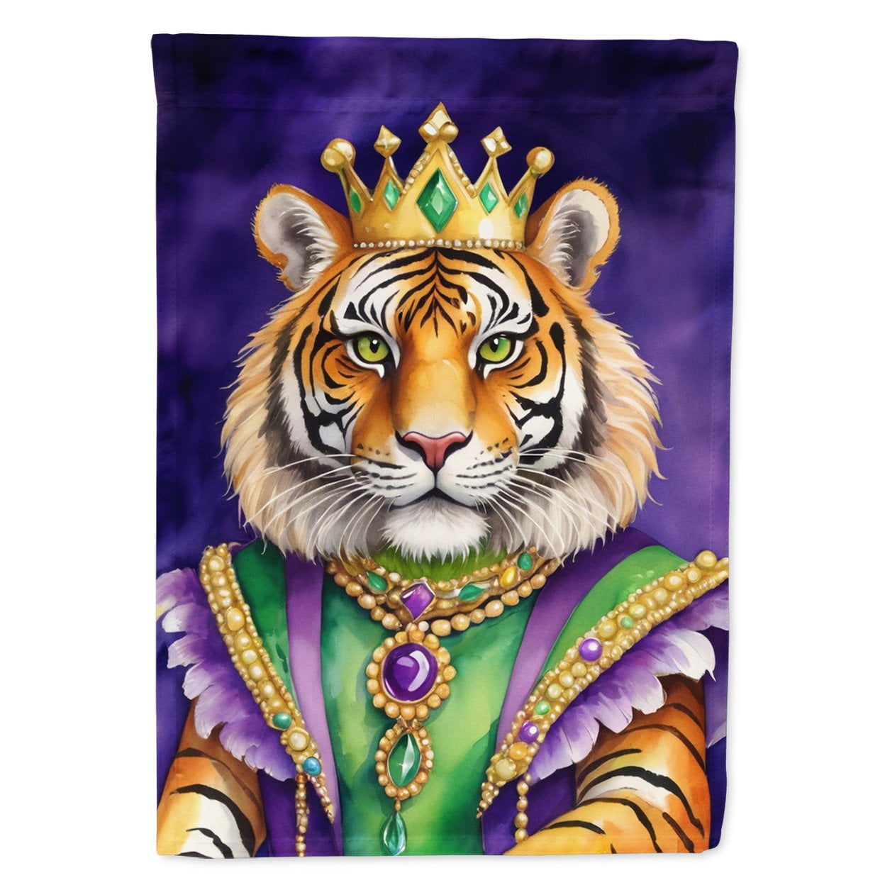 Tiger the King of Mardi Gras House Flag - Walmart Business Supplies