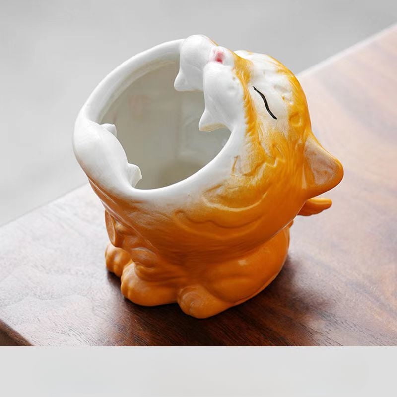 Tiger tiger pen holder cartoon tiger Chinese zodiac tiger mascot office ...