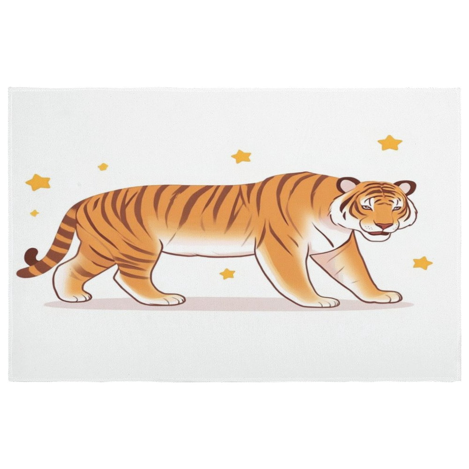 Tiger with Stars Illustration Adult Home Decor Bedroom Living Room ...