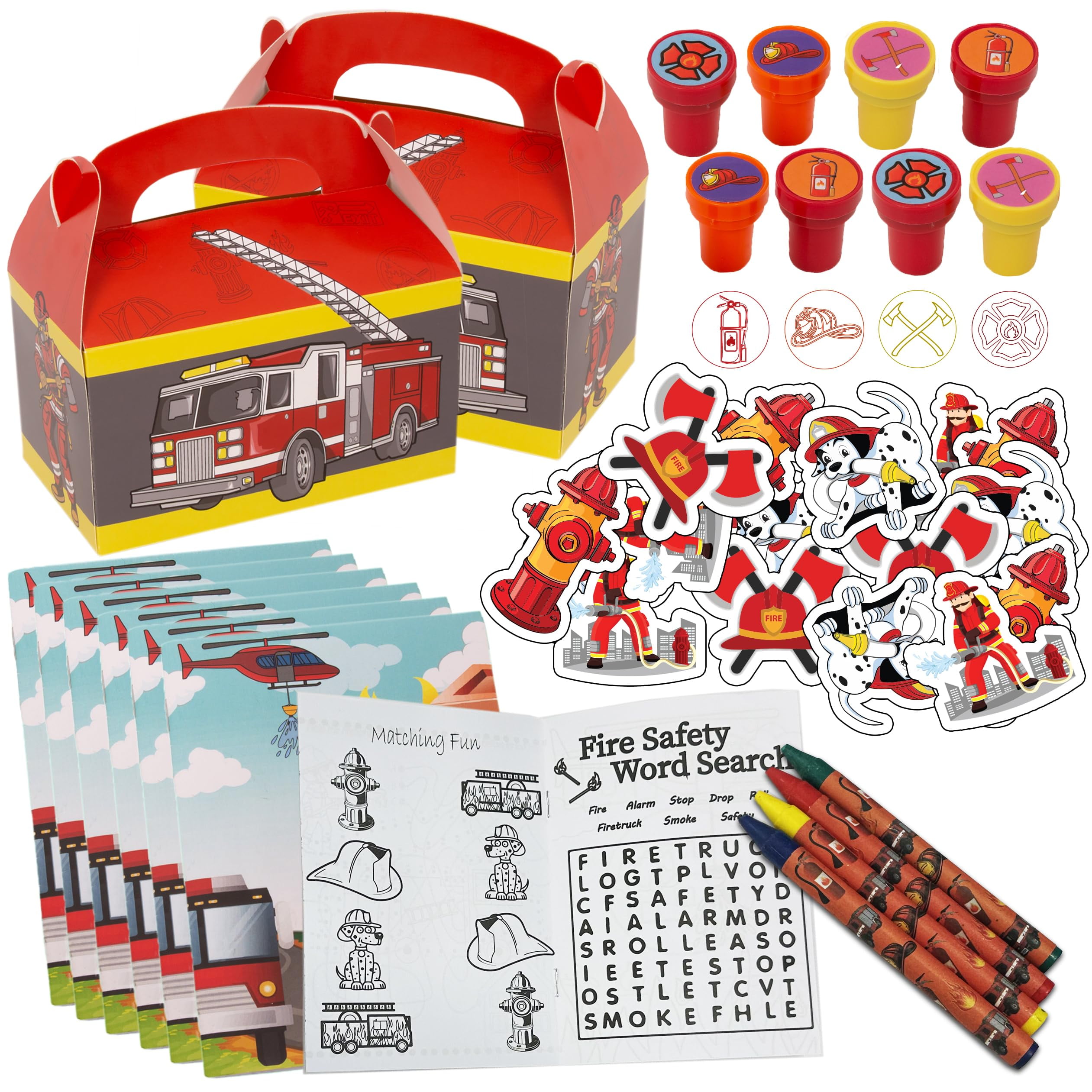 Tigerdoe Fireman Party Favor Set - Fire Truck Party Favors - Party ...