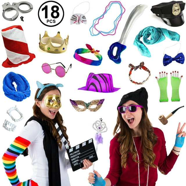Tigerdoe Photo Booth Props for Parties, Fun Assorted Mystery Pack Photo ...