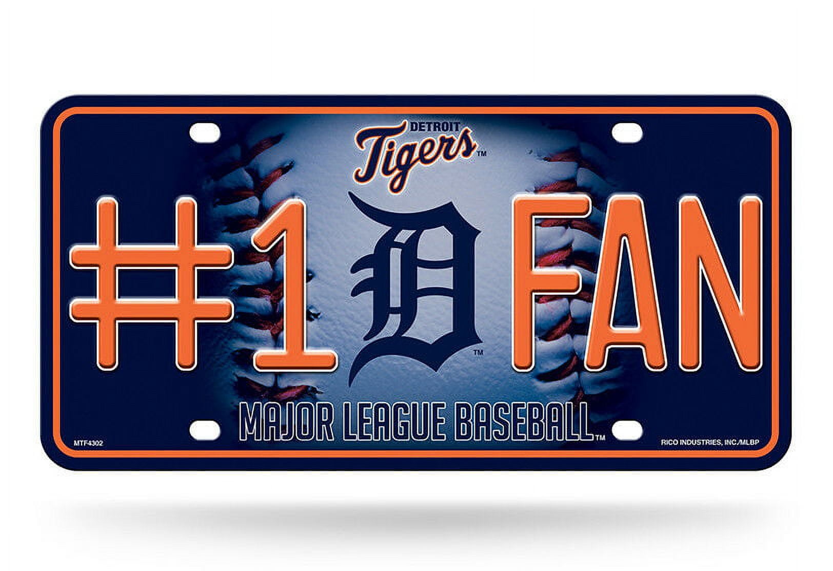 Tigers #1 Fan Metal License Plate, Licensed by Rico - Walmart.com