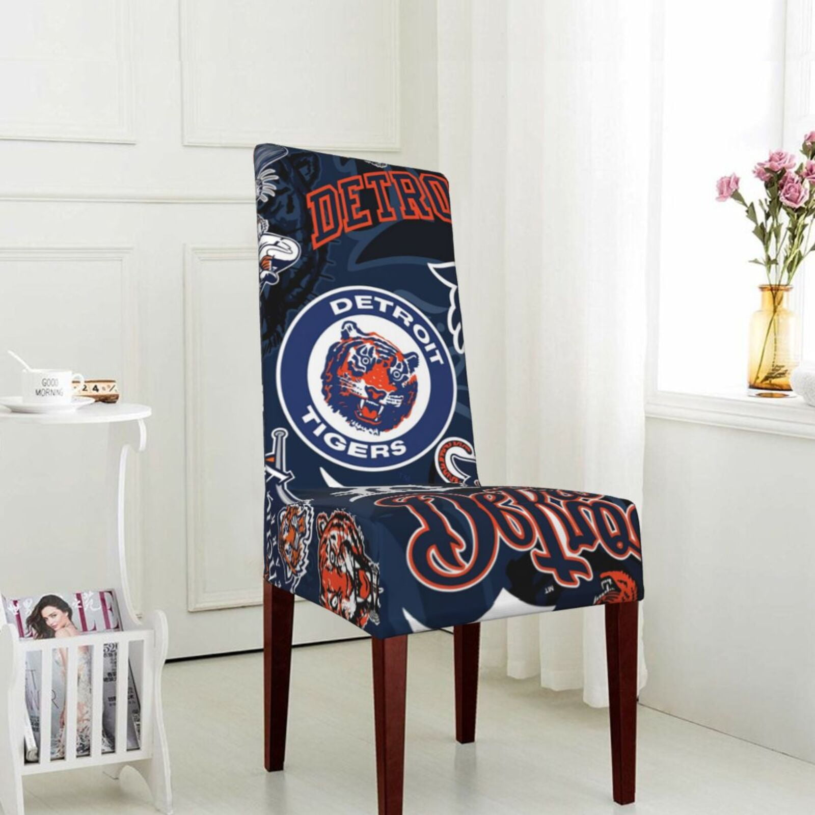 Tigers Baseball Team Dining Chair Covers, Removable And Washable Dining ...