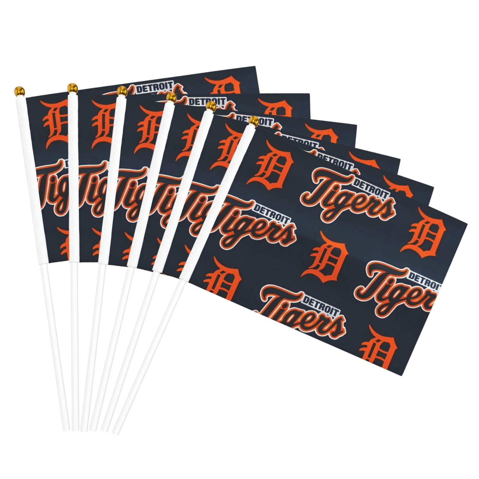Tigers Baseball Team Double Sided Hand Waving Flag(Pack of 6 or 10 ...