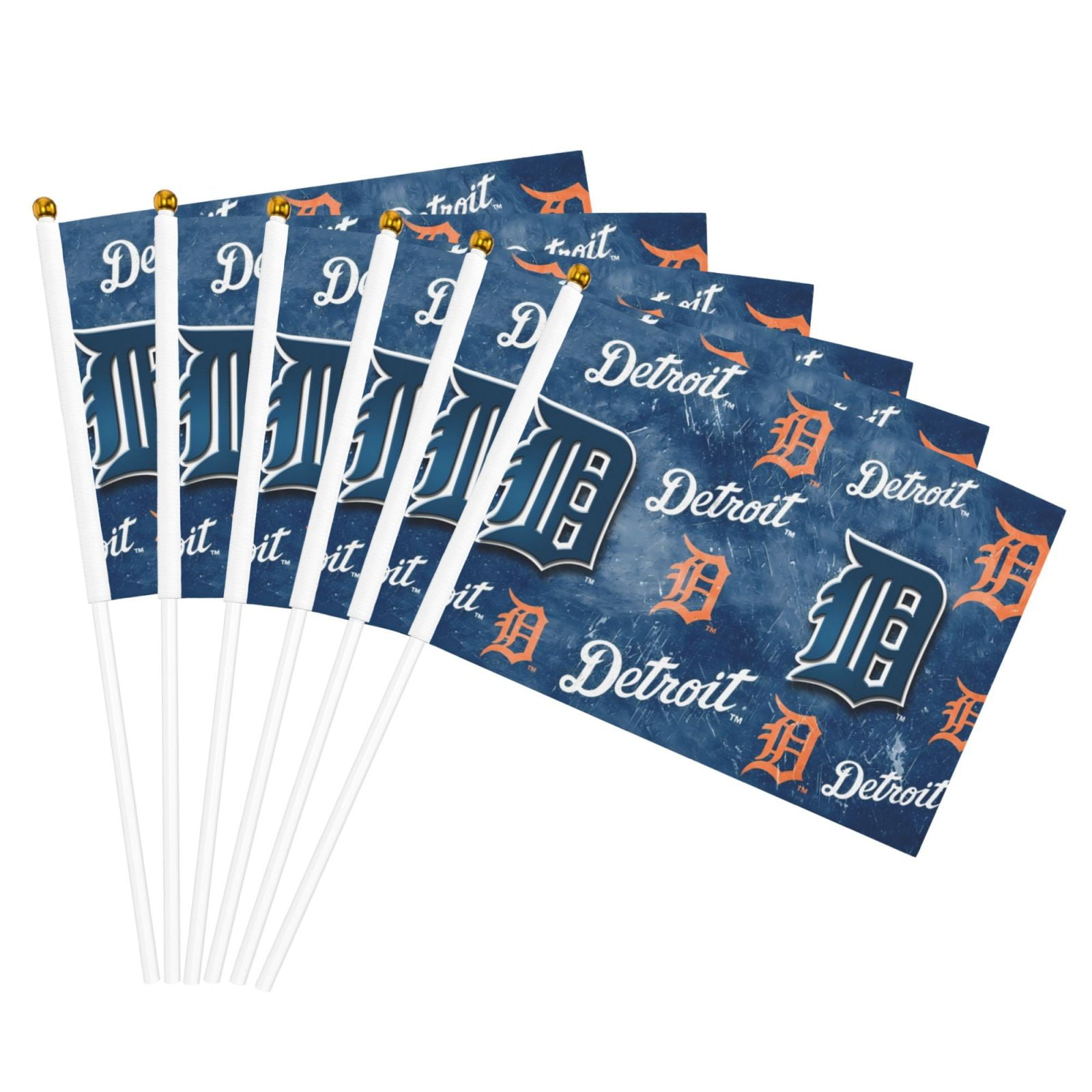 Tigers Baseball Team Double Sided Hand Waving Flag(Pack of 6 or 10 ...