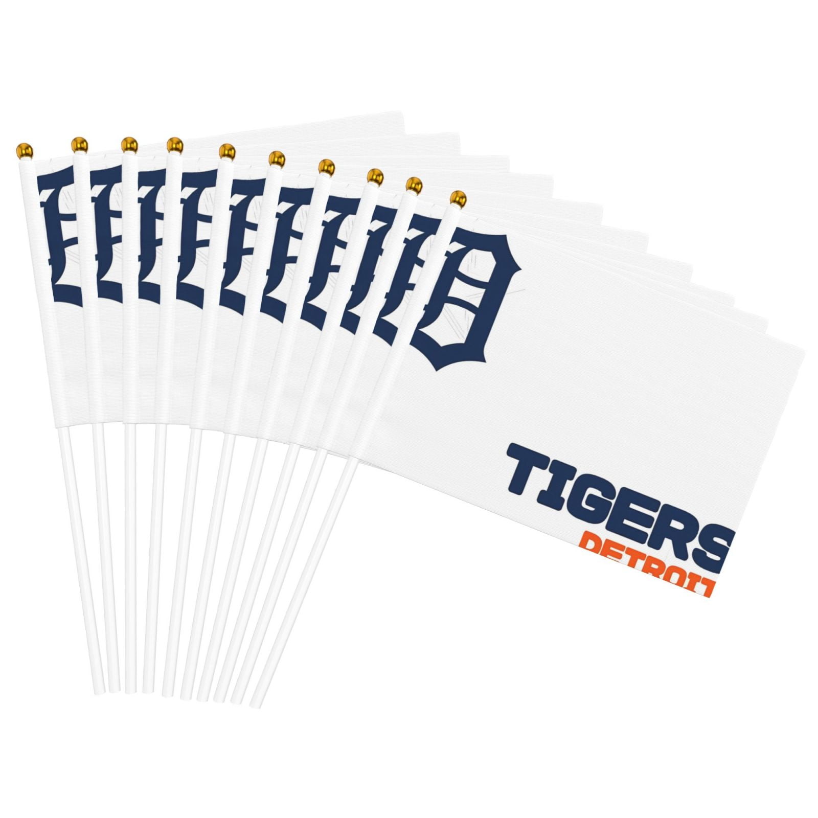 Tigers Baseball Team Double Sided Hand Waving Flag(Pack of 6 or 10 ...
