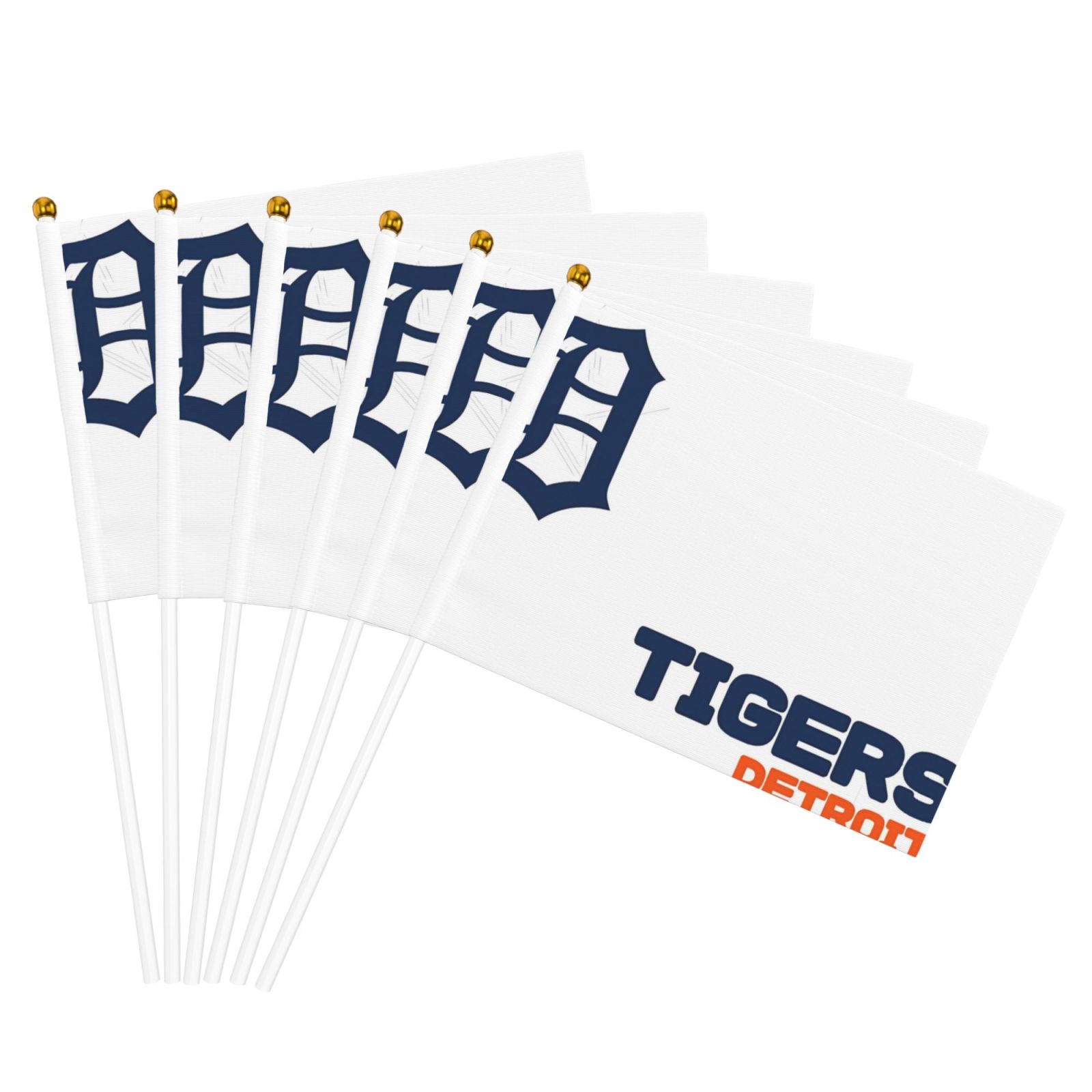 Tigers Baseball Team Double Sided Hand Waving Flag(Pack of 6 or 10 ...