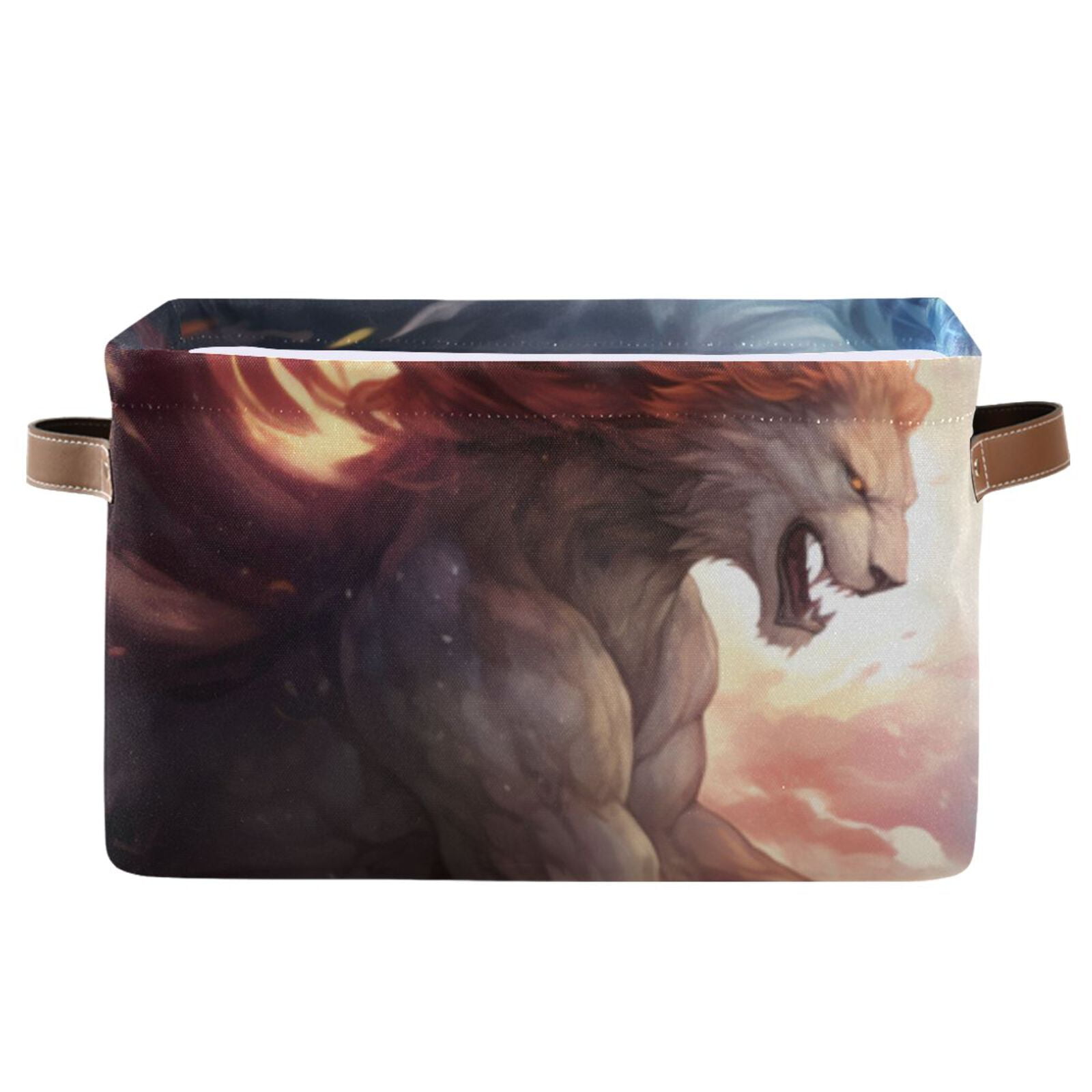 Tigers Clouds Fight Storage Bins Baskets With Handles Storage Box ...