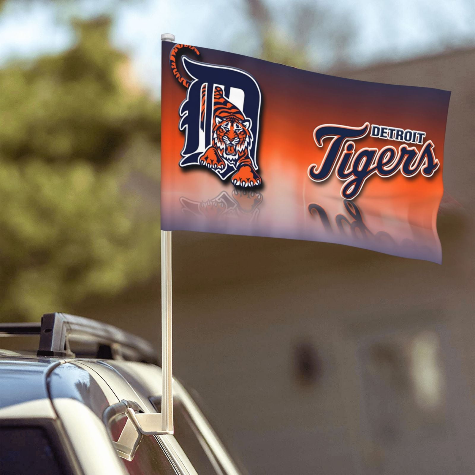 Tigers Custom Car Flag 12 x 18 Inch Baseball Team Logo Fan Game Day ...