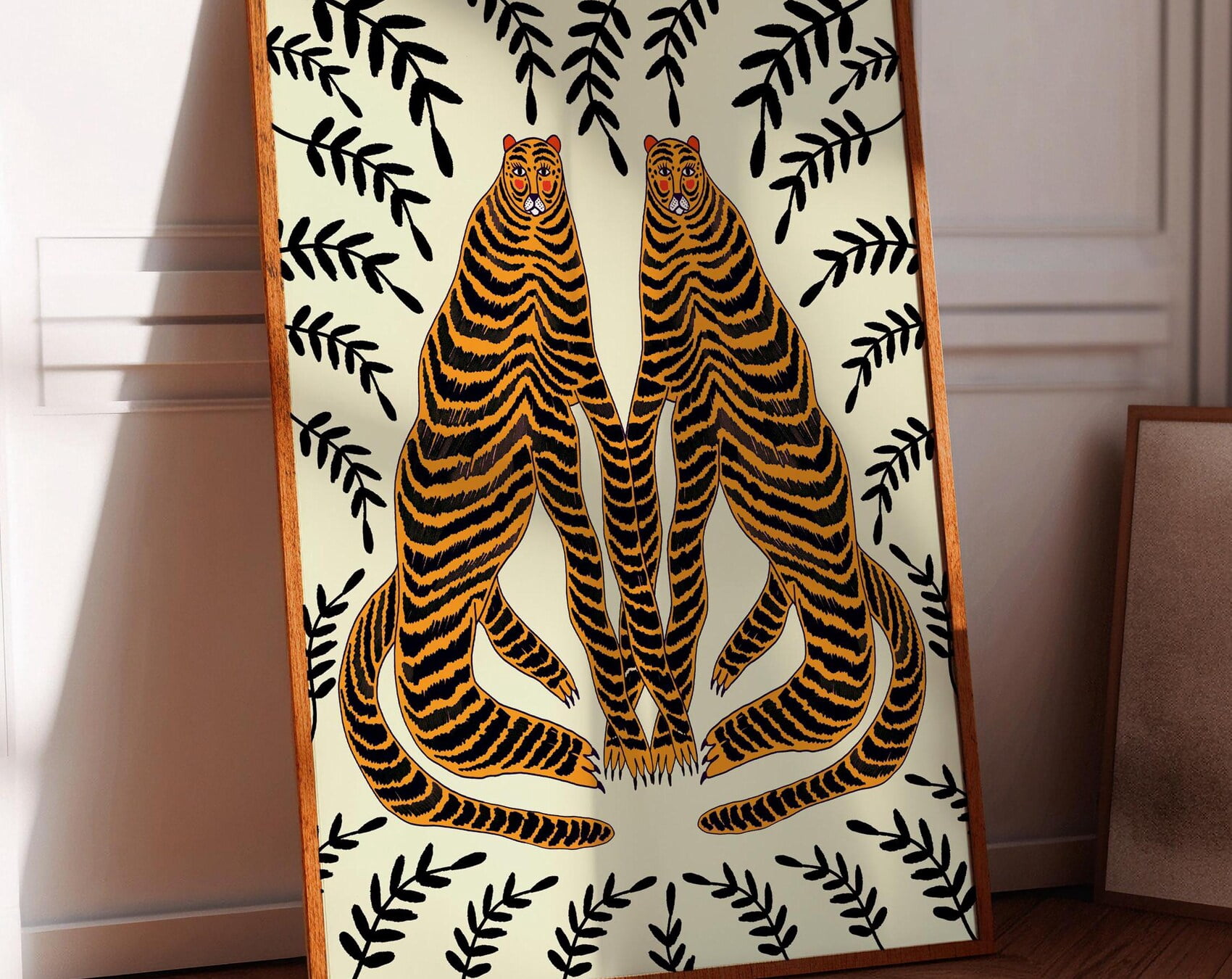 Tigers In Love Art Print, Home Decor, Wall Decoration For Kitchen ...