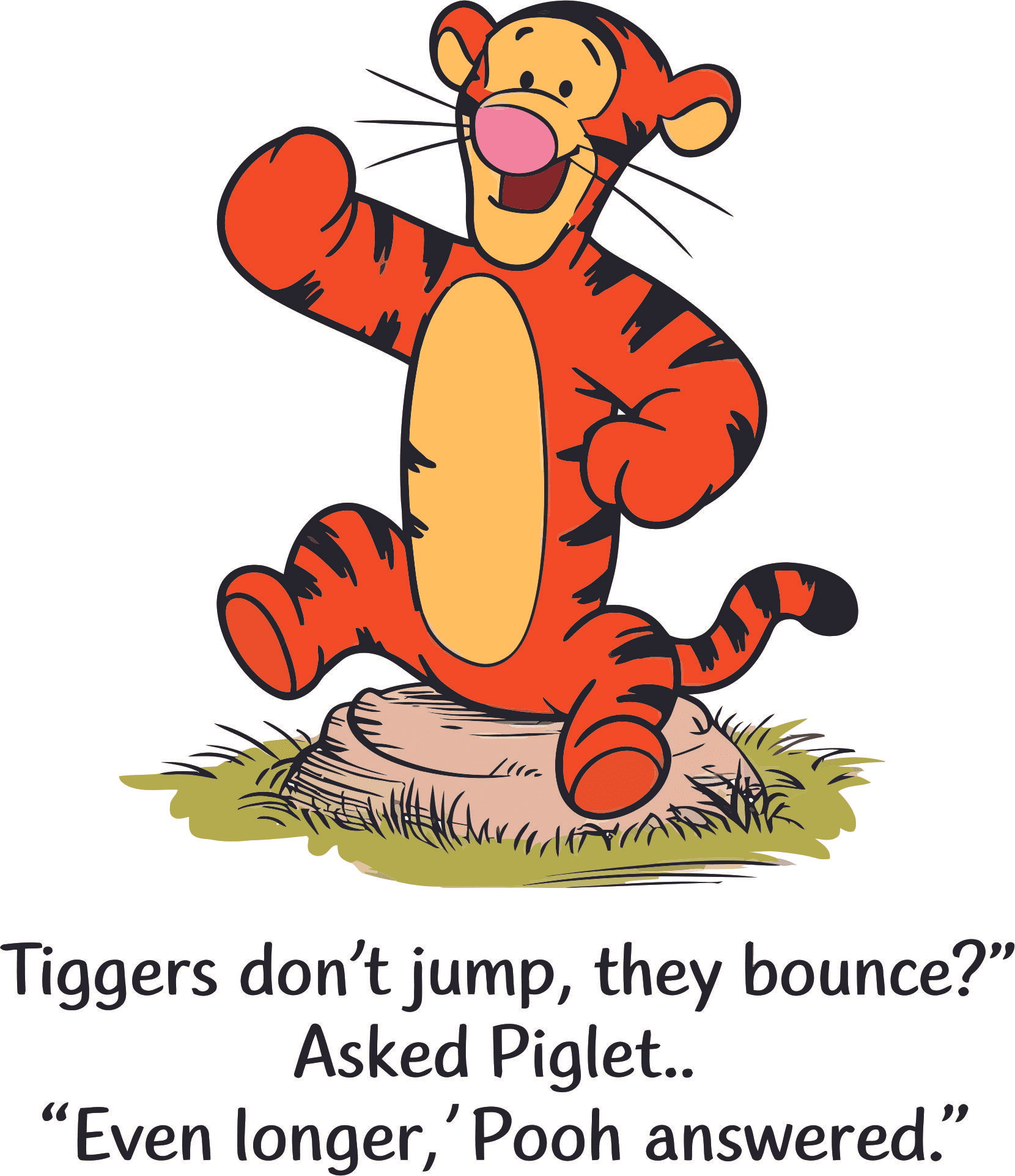 Tigers Don't Jump They Bounce Mini Pig Cartoon Character Kids Show ...