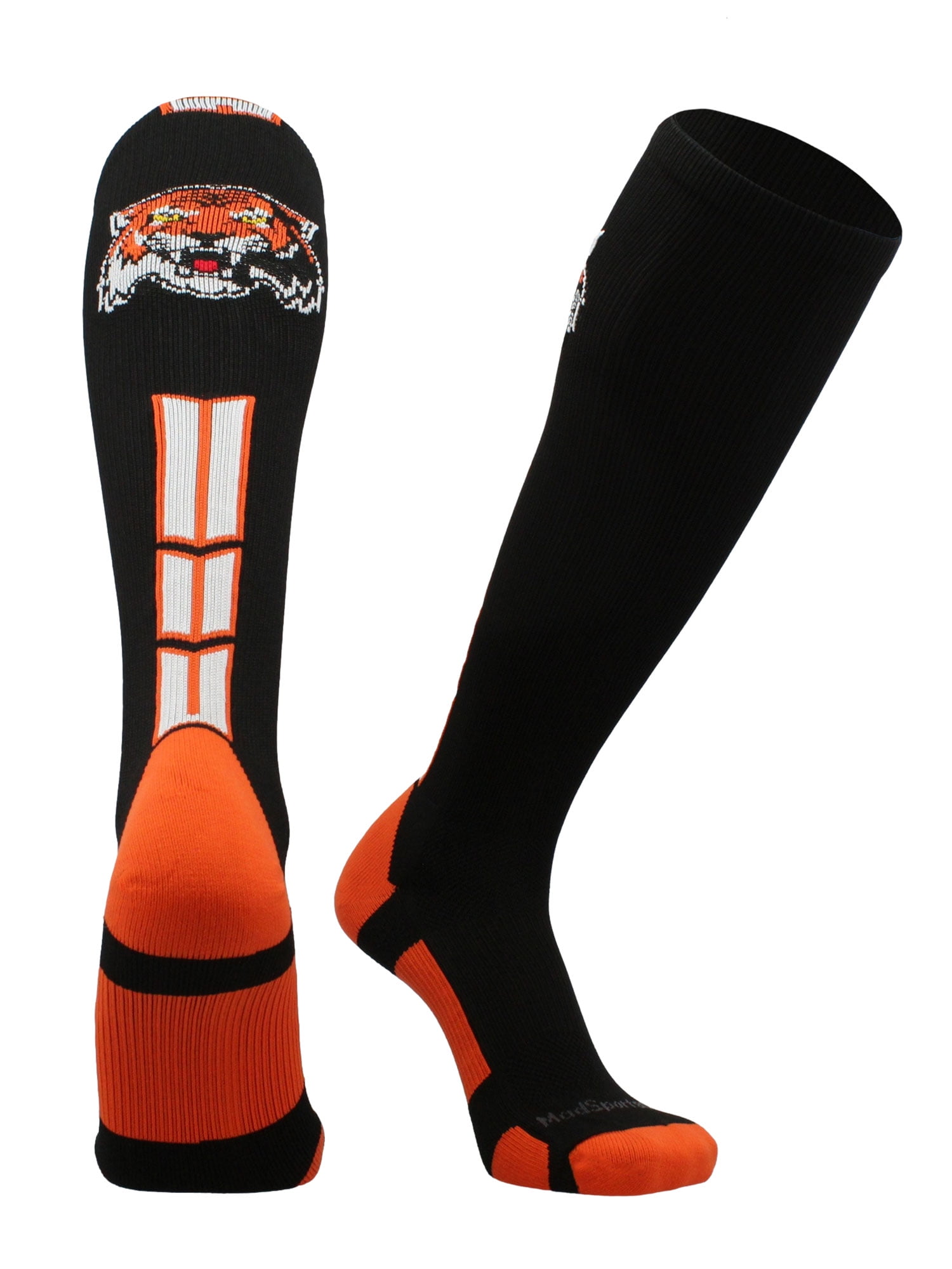 Tigers Logo Over the Calf Socks (Black/Orange, Medium) - Walmart.com