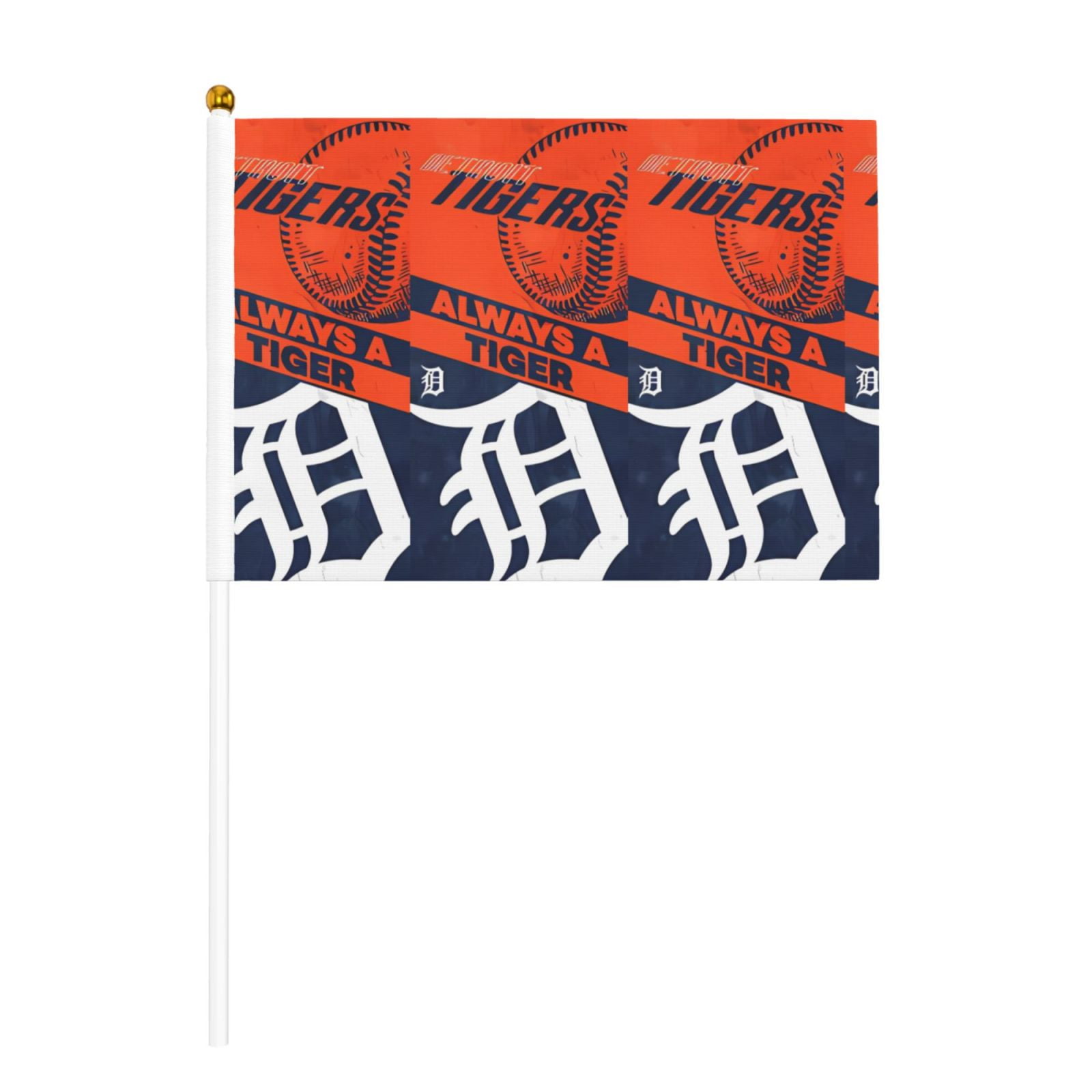 Tigers Logo Printing Handheld Flag 6 Piece 5.5x8.2in Double Sided Match ...