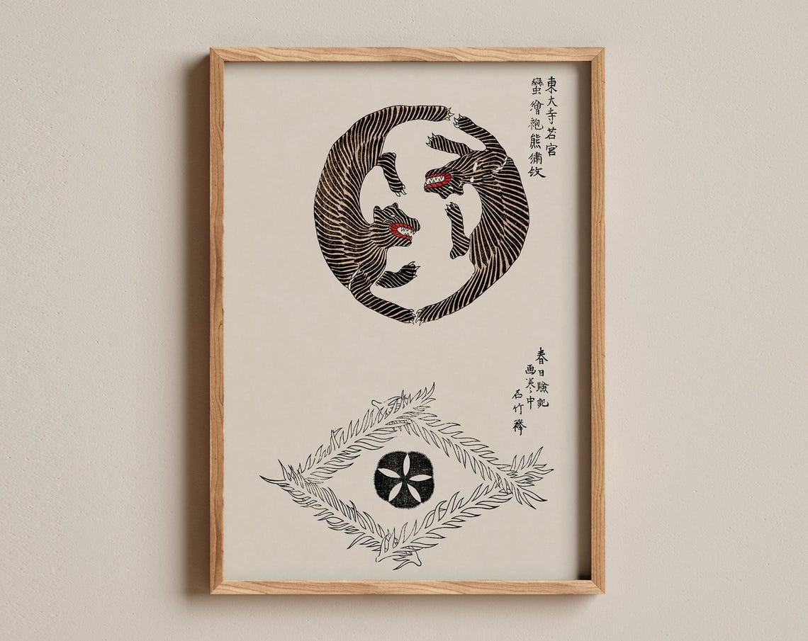 Tigers Print, Japanese Traditional Woodblock Art By Taguchi Tomoki ...