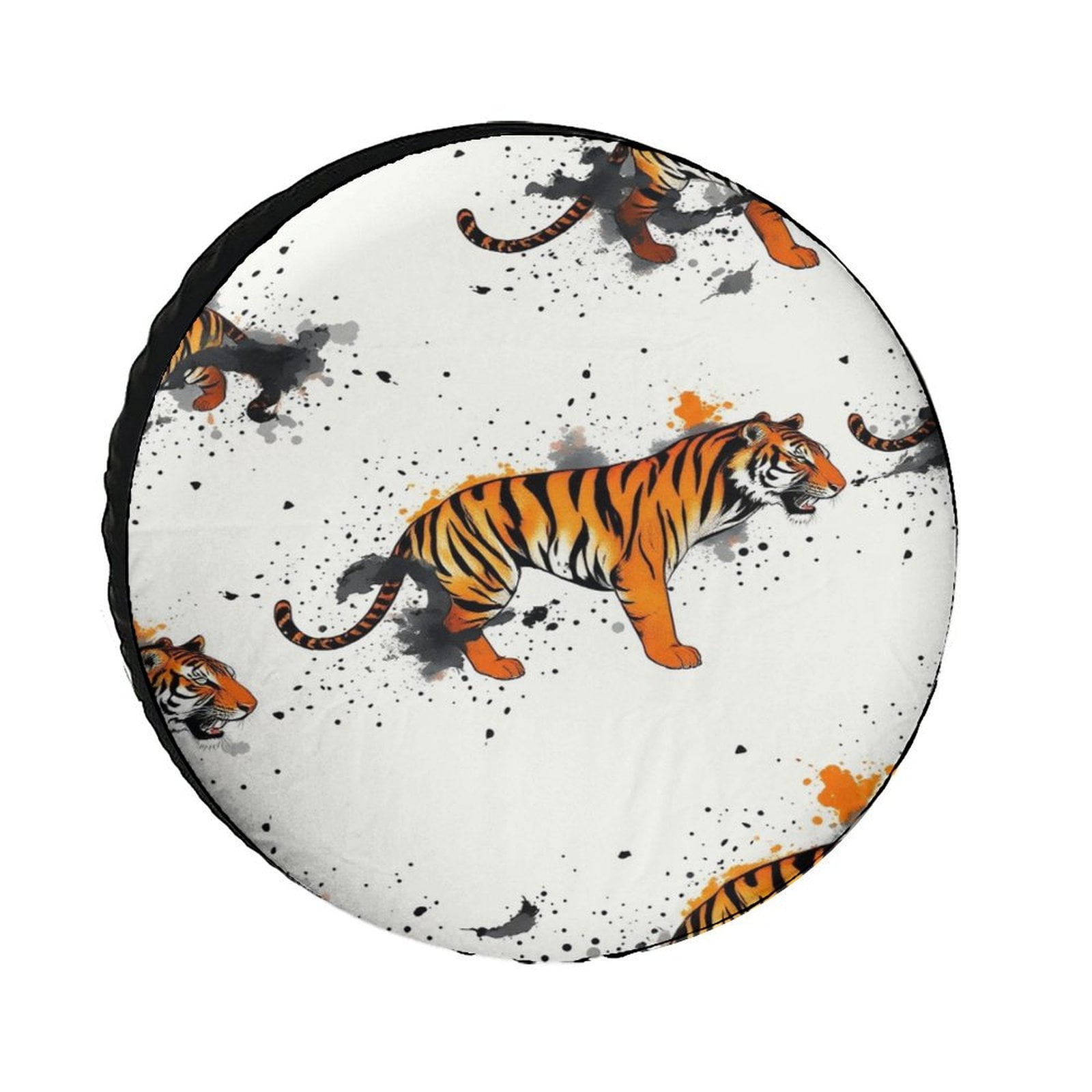 Tigers Splash Watercolor Pattern Spare Tire Cover Dust-Proof Wheel Tire ...