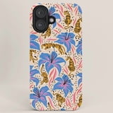 Tigers Tiger Lilies Blue Yellow Floral Garden iPhone 11 12 13 14 15 16 ...