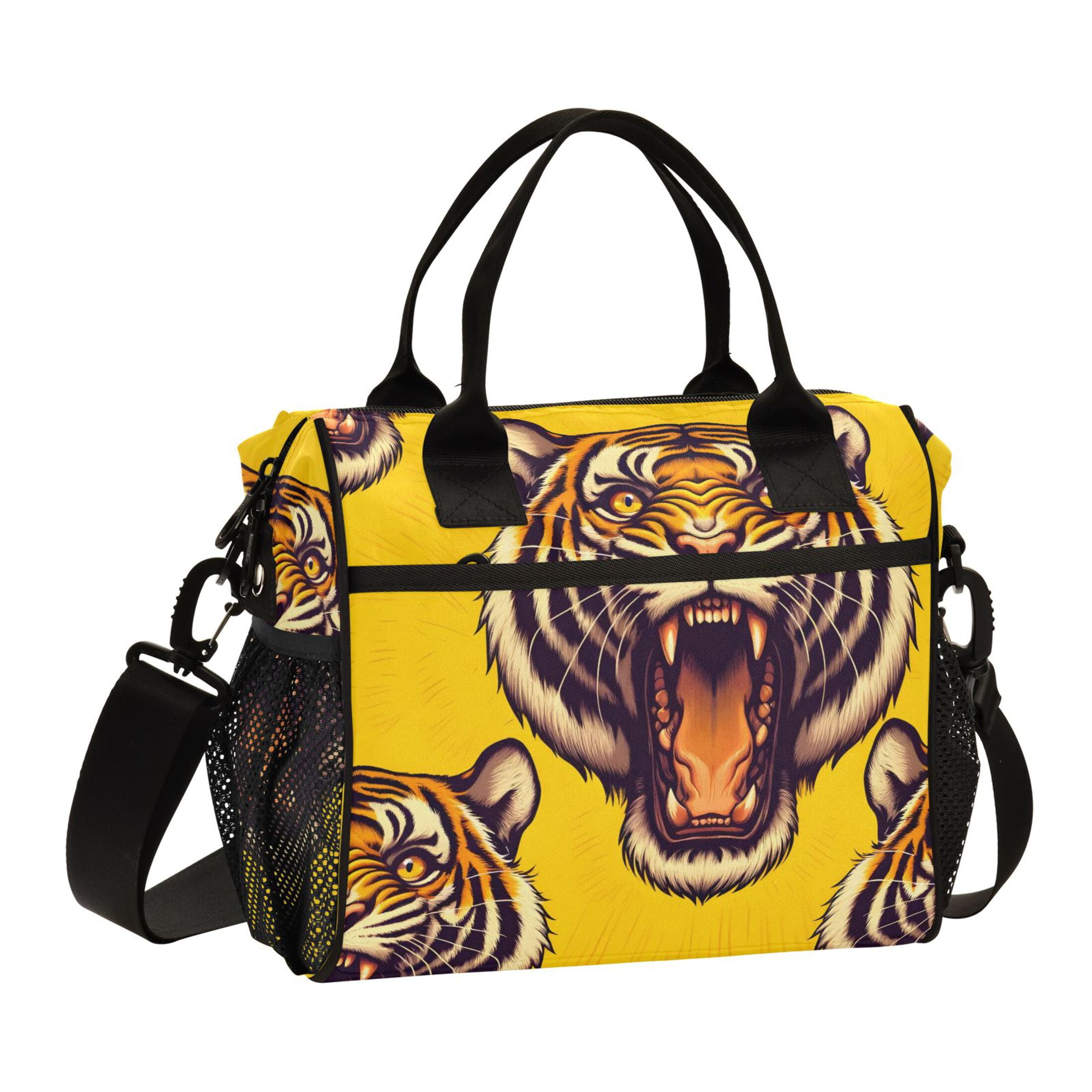 Tigers with Big Mouth Lunch Bag Insulated Lunch Box Leakproof Reusable ...