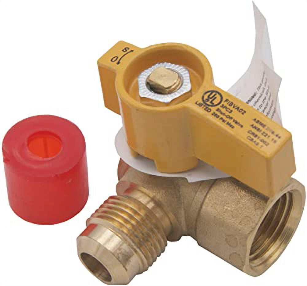 Tigfo Supply 0.5" Angle Gas Line Hose Connector Shut-Off Valve ...
