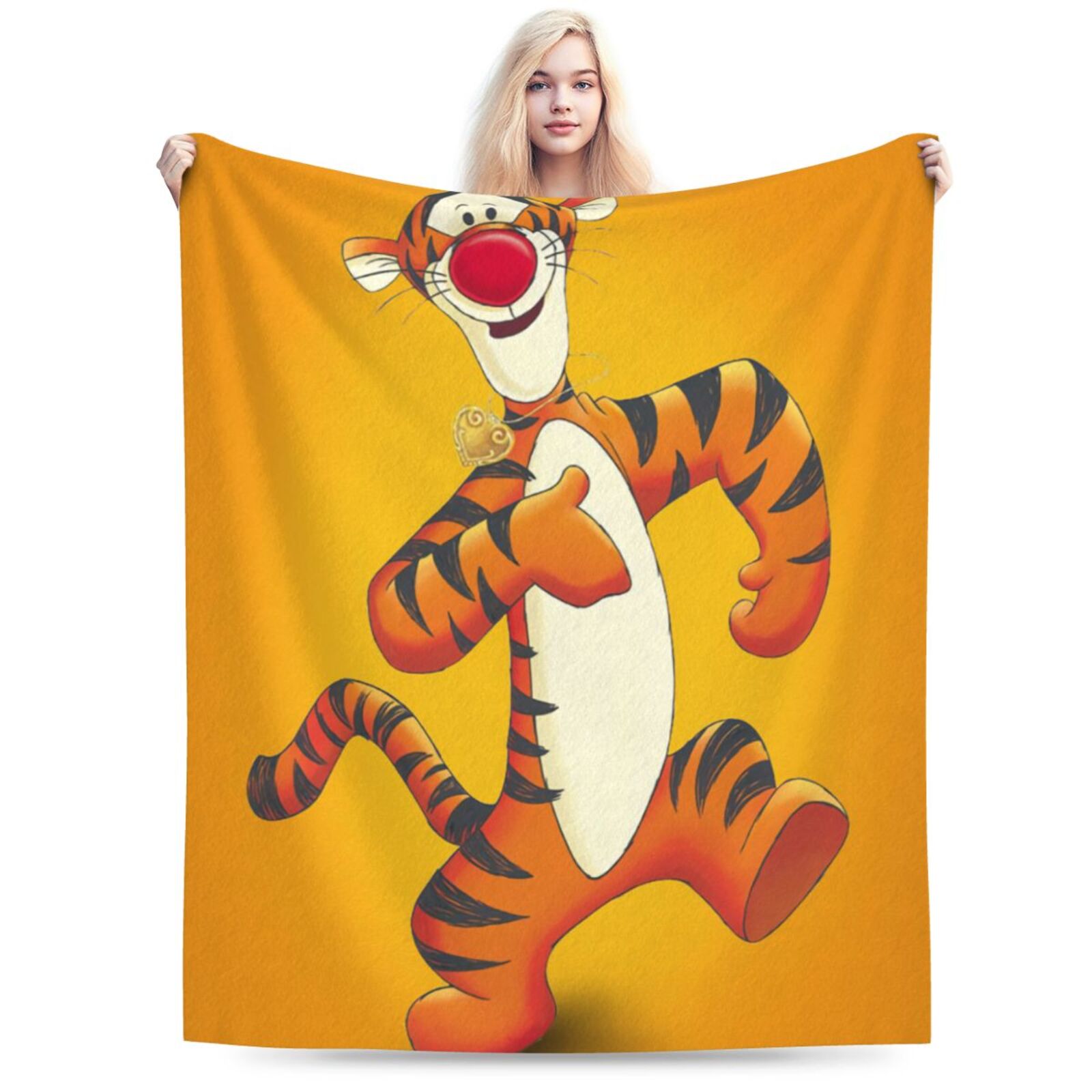 Tigger Cartoon Fleece Blanket for Boys Girls Kids, Ultra Soft Cozy Warm ...