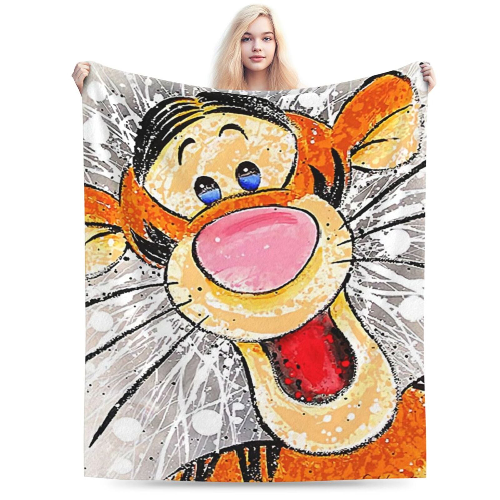 Tigger Cartoon Fleece Blanket for Boys Girls Kids, Ultra Soft Cozy Warm ...
