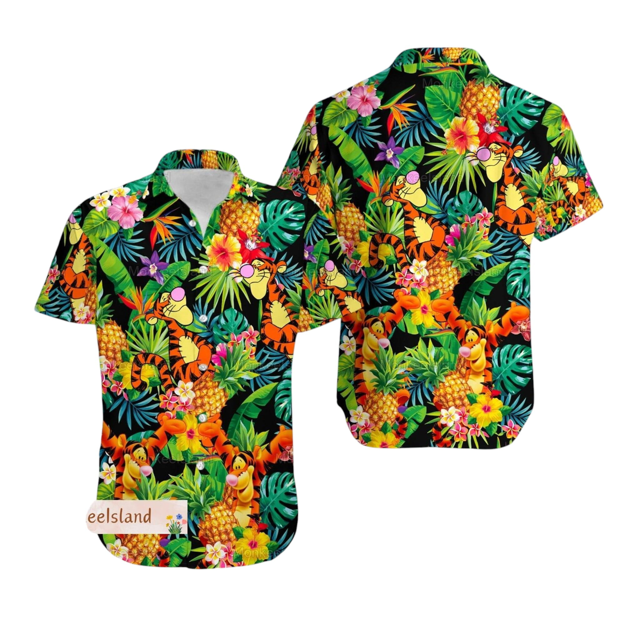 Tigger Hawaiian Shirt, Disney Winnie the Pooh Summer Tee - Walmart.com