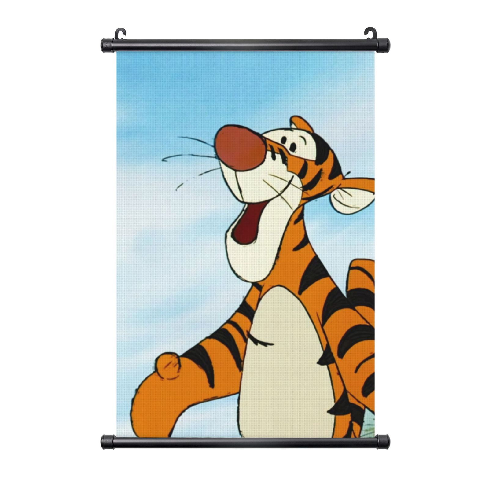 Tigger Poster Plastic Shaft Wall Hanging Banner Artwork Canvas Wall Art ...