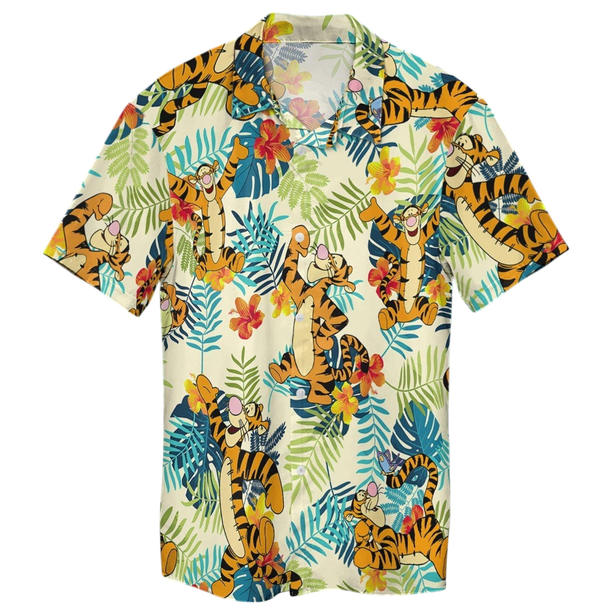 Tigger Tropical Hawaiian Shirt, Disney Winnie the Pooh Summer Tee ...