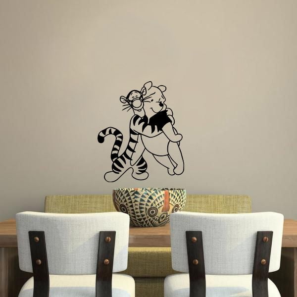 Tigger and Winnie the Pooh Friends Cartoon Cartoon Wall Sticker Art ...