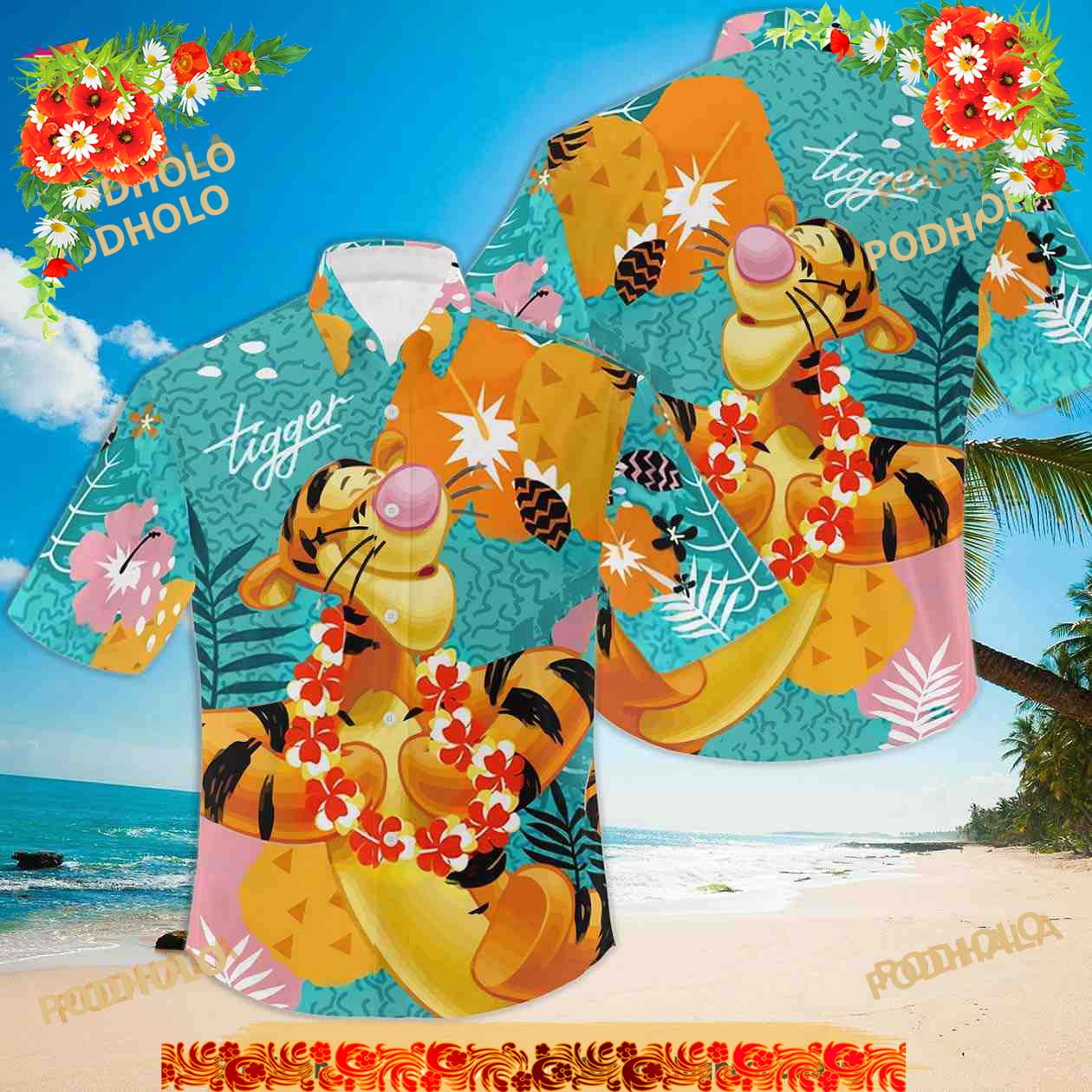 Tigger Winnie The Pooh Disney Summer Hawaiian Shirt - Walmart.com