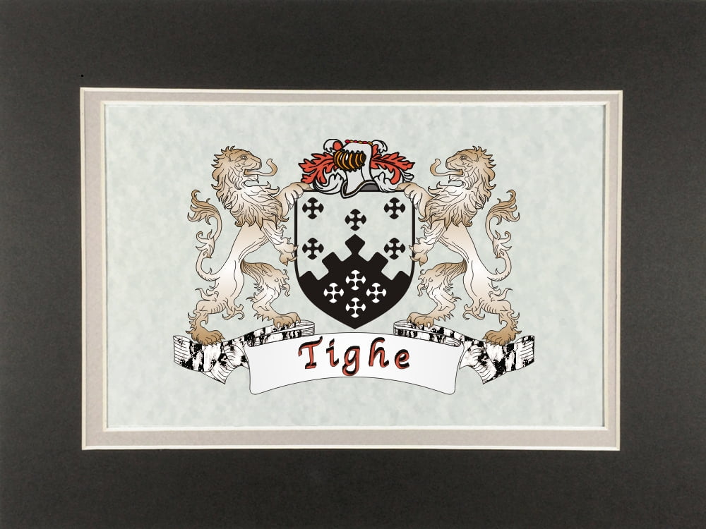 Tighe Irish Coat of Arms Print - Frameable 9" x 12" - Walmart.com