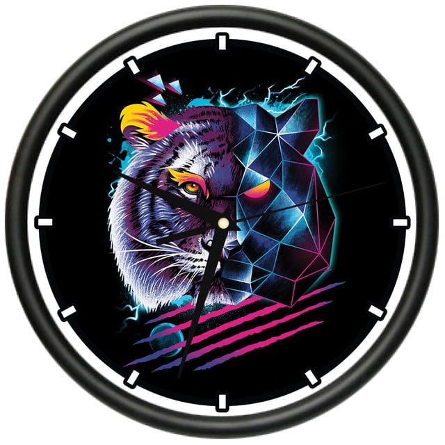 Tight Tiger Design Wall Clock | Precision Quartz Movement | Décor For ...