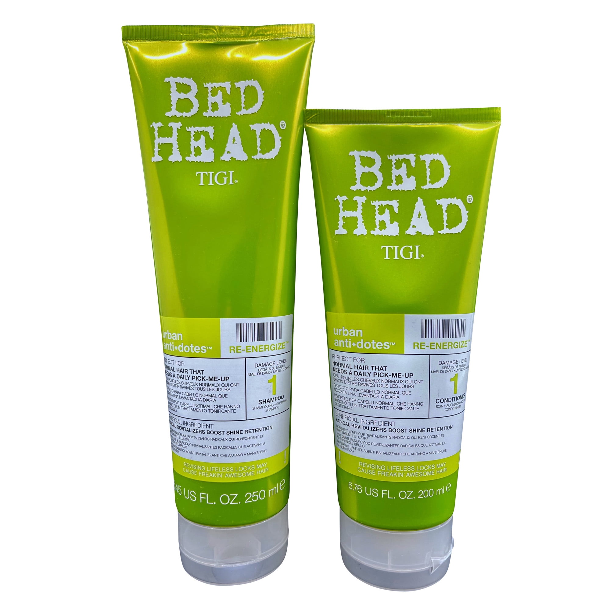 Tigi Bed Head Re-Energize Shampoo 8.45 Oz & Conditioner 6.76 Oz Set for ...