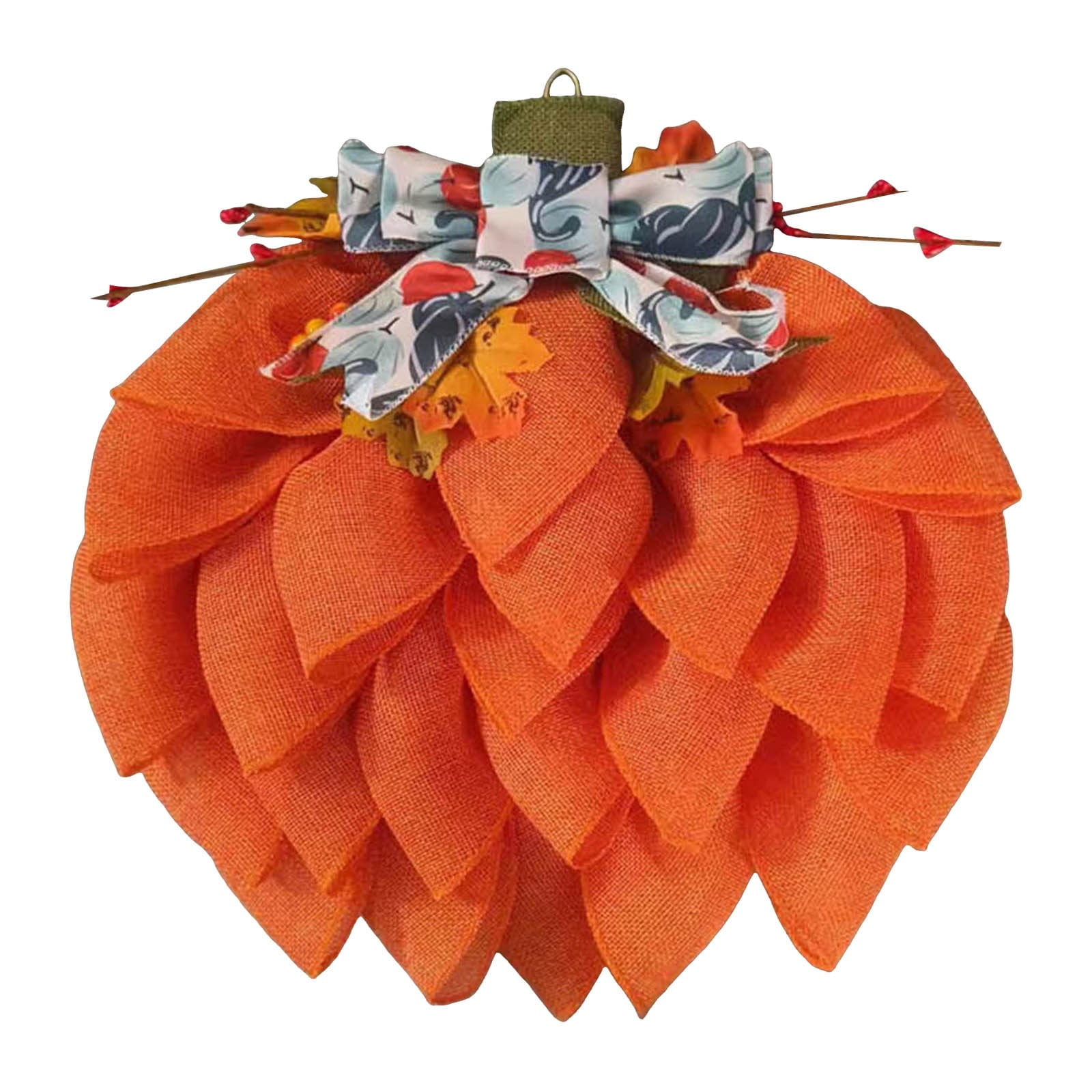 Tigivemen Autumn Pumpkin Wreath with Bows and Berries Front Door Fall ...
