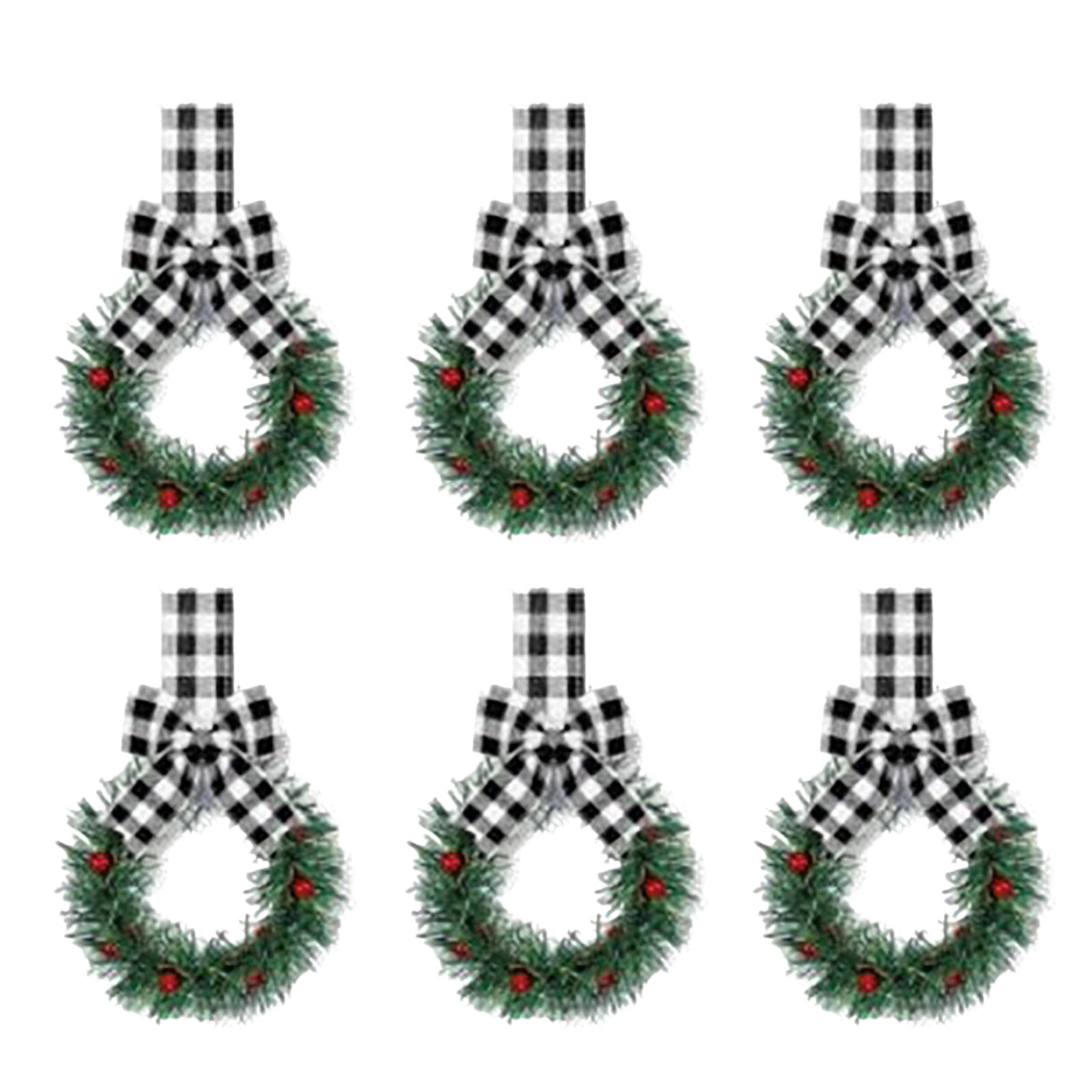 Tigivemen Christmas Wreaths for Front Door Kitchen Cabinet Wreath with ...
