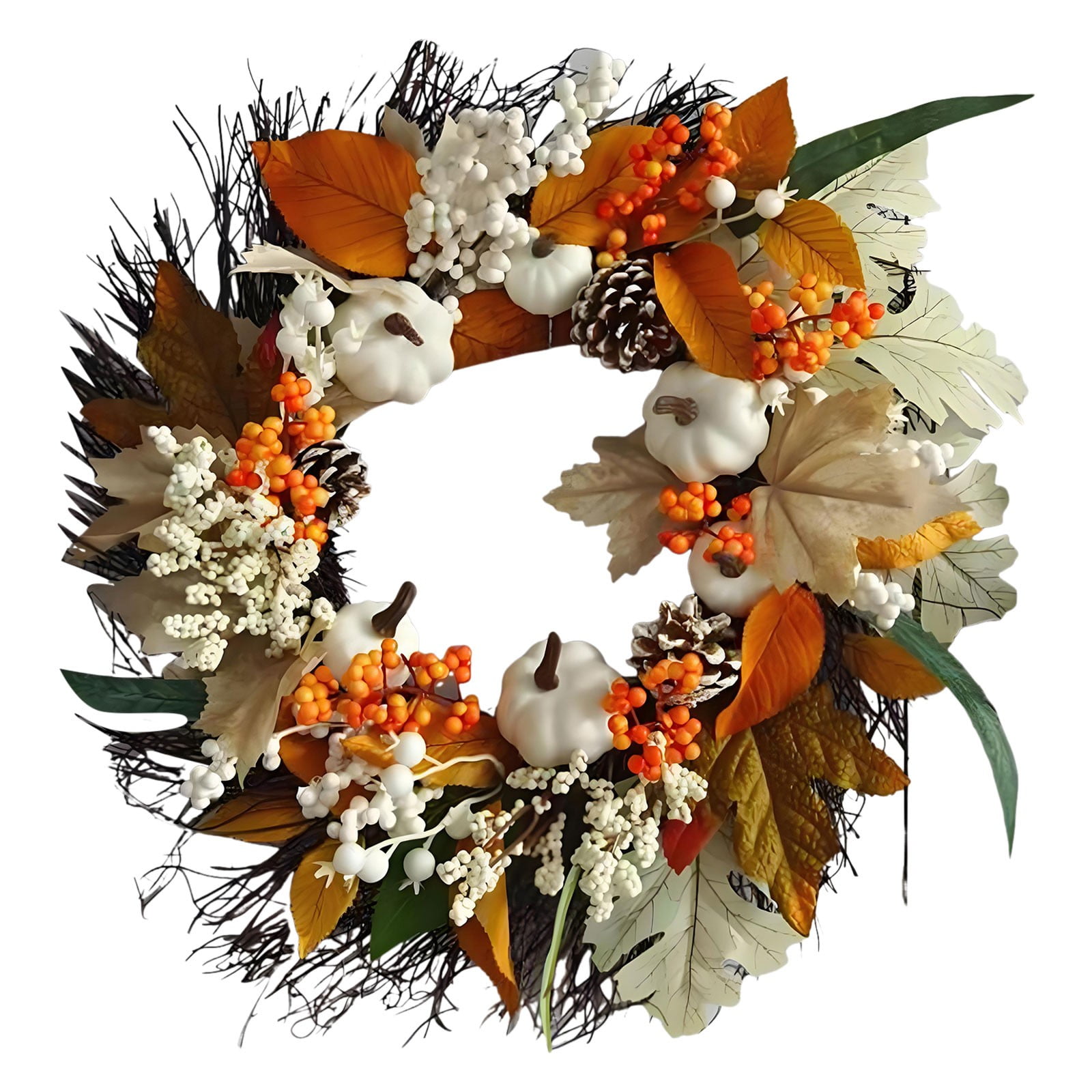 Tigivemen Christmas Wreaths for Front Door Thanksgiving Farmhouse Fall ...