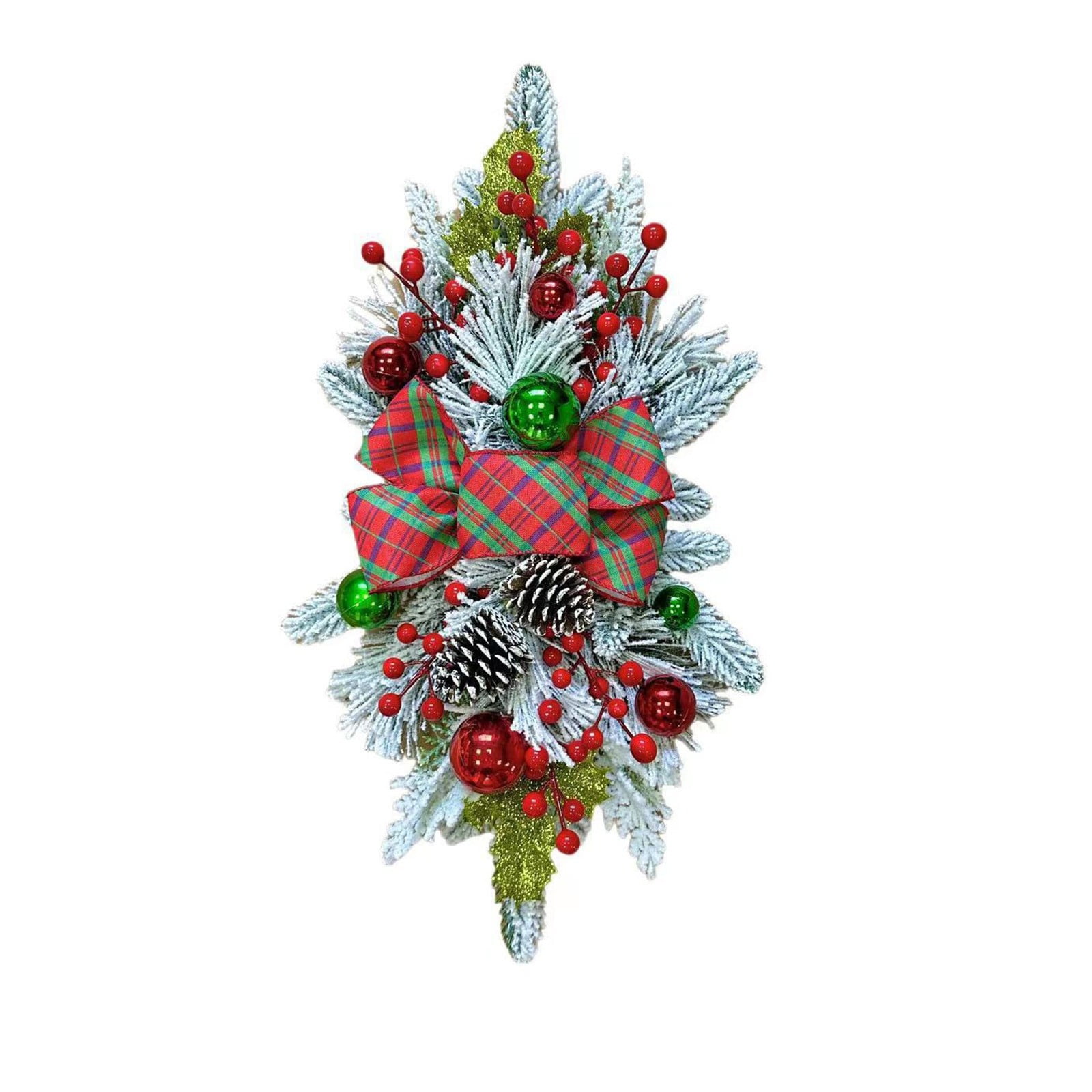 Tigivemen Christmas Wreaths for Wall Hanging Light up Christmas Stair ...