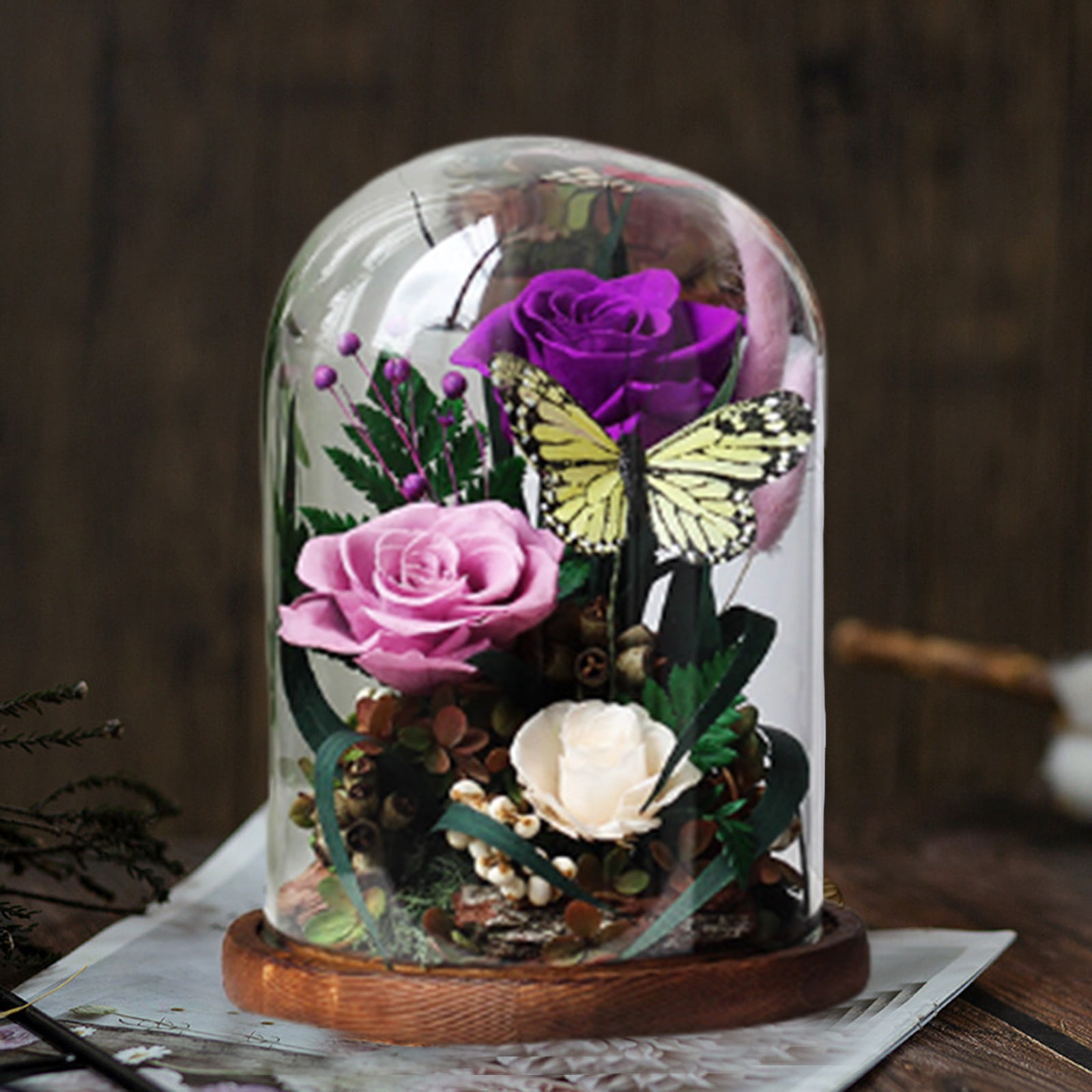 Tigivemen Eternal Life Flower Senior Feelings Valentine's Day Gift Rose ...