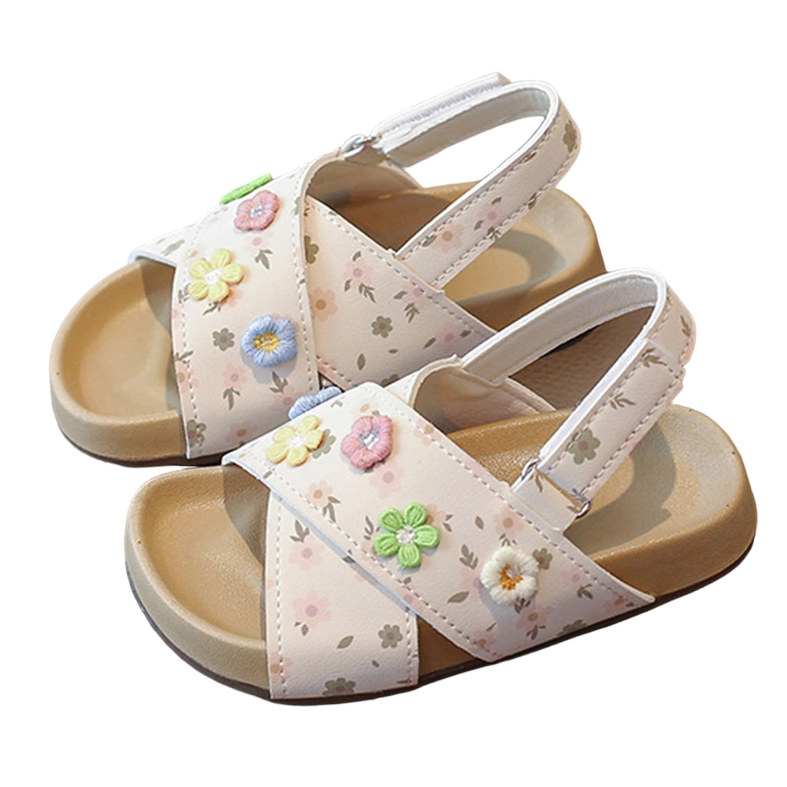 Tigivemen Flower Girl Dressy Sandal Comfortable Summer Shoes Sweet Kids ...