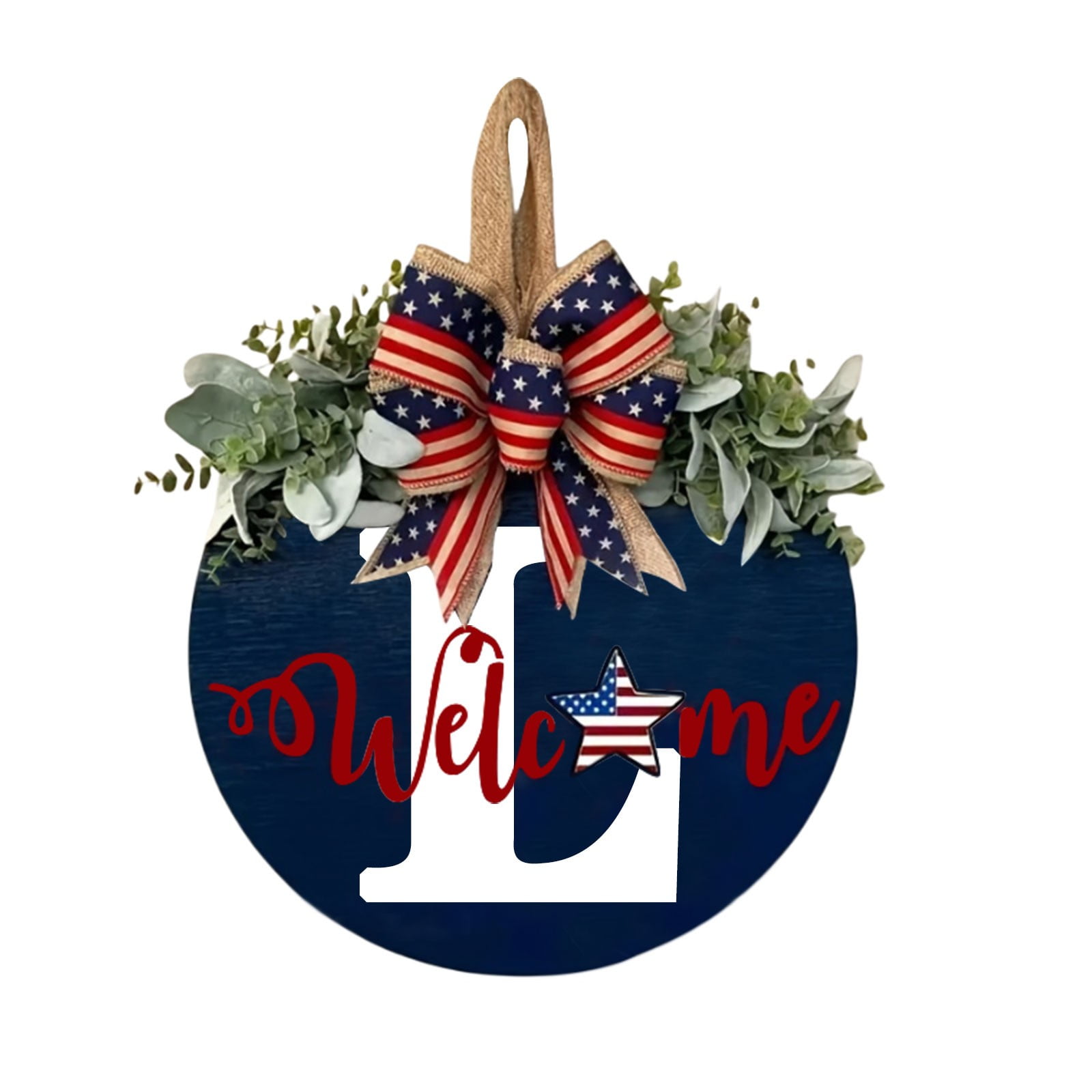 Tigivemen Fourth Of July Front Door Decor Last Name/Family Front Door ...