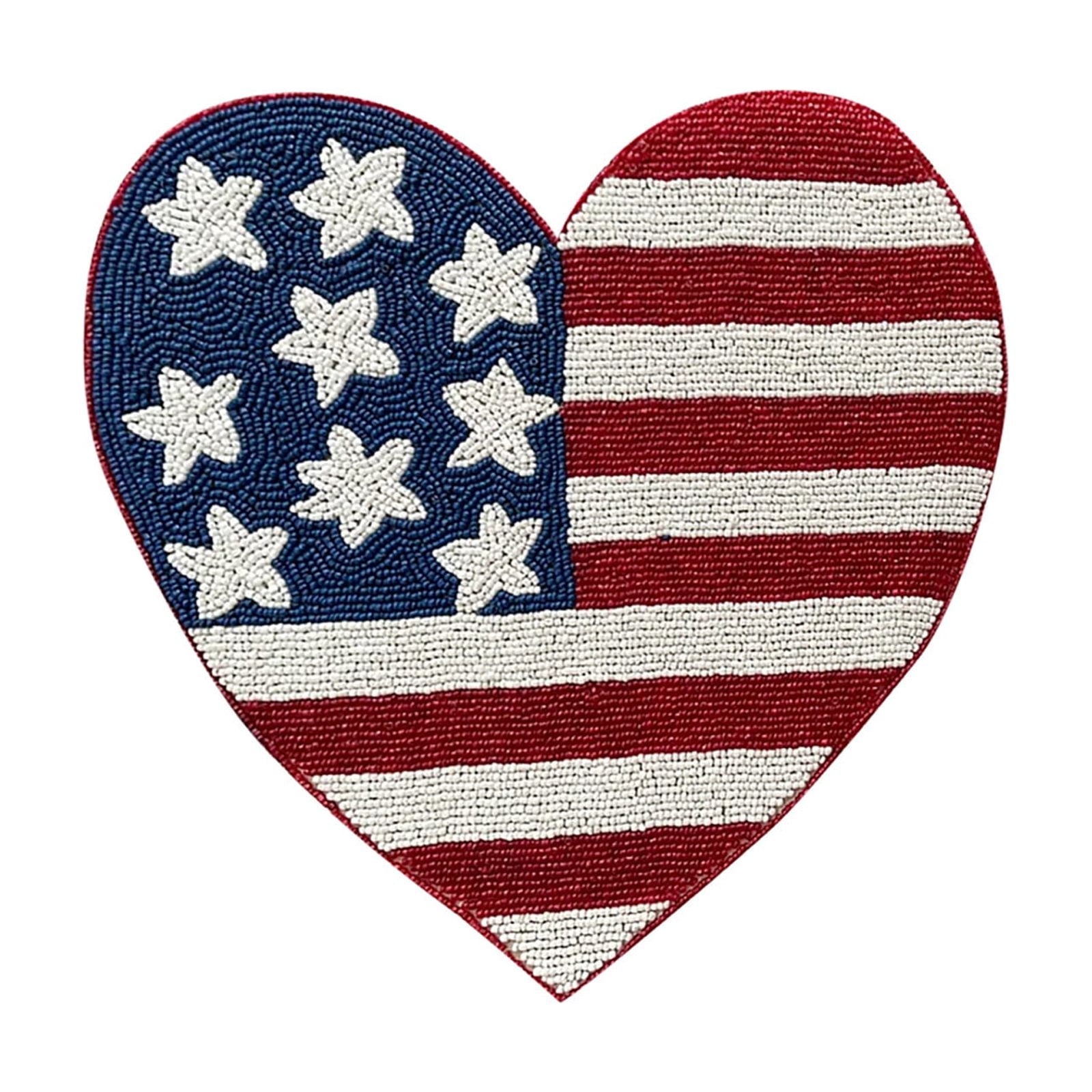 Tigivemen Independence Day Door Mat Decor Patriotic Irregular Red ...