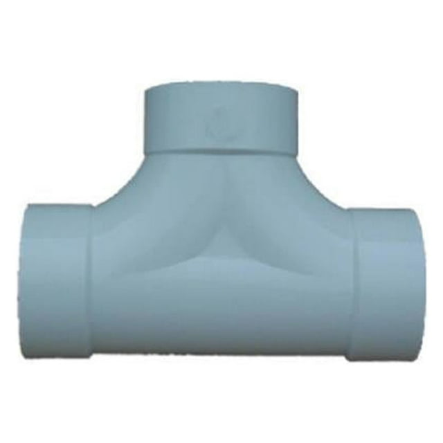 Tigre 36-727 PVC Pipe Cleanout Tee, Two-Way, Hub x Hub x Hub, 4 In. - Quantity 1 - Walmart.com