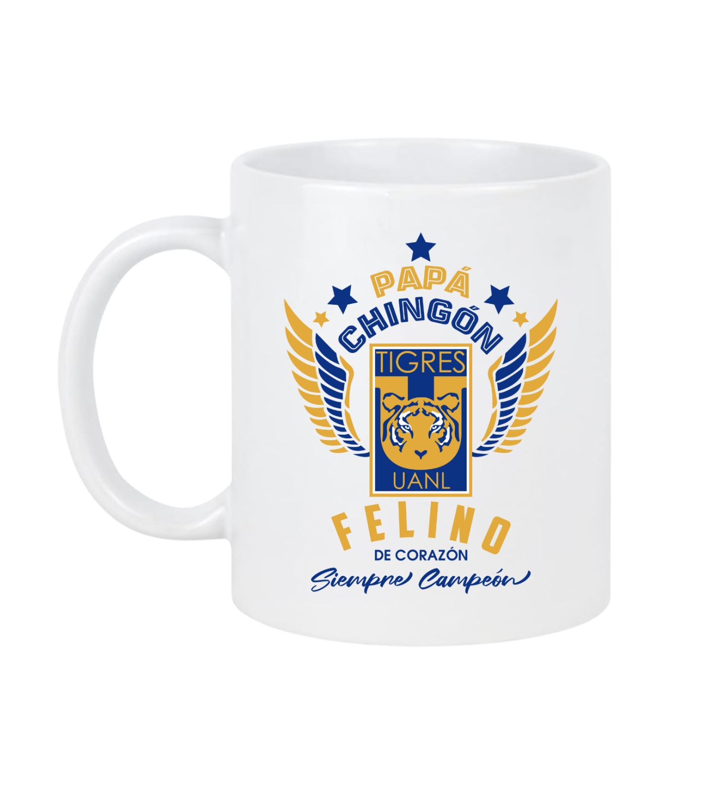 Tigres Soccer Fan Coffee Mug – Papá Chingón Design – Felino de Corazón ...