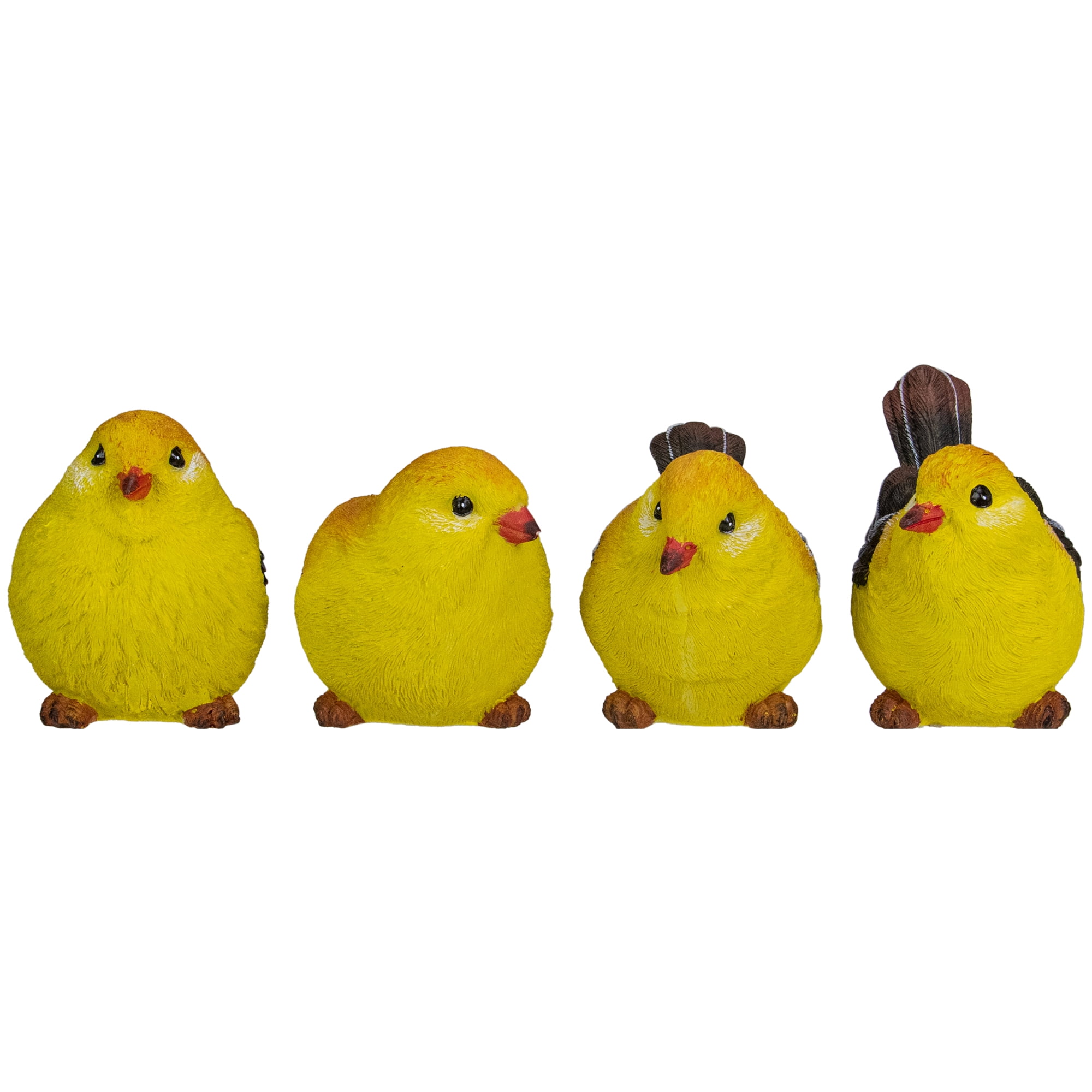 Tii Collections Set of 4 Large Goldfinch Bird Figurines 5.5" - Walmart.com