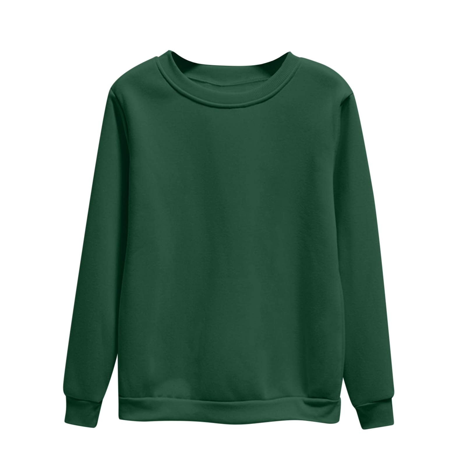 Tii.MM Women's Plus Size Sweatshirt Casual Fleece Lined Crew Neck ...