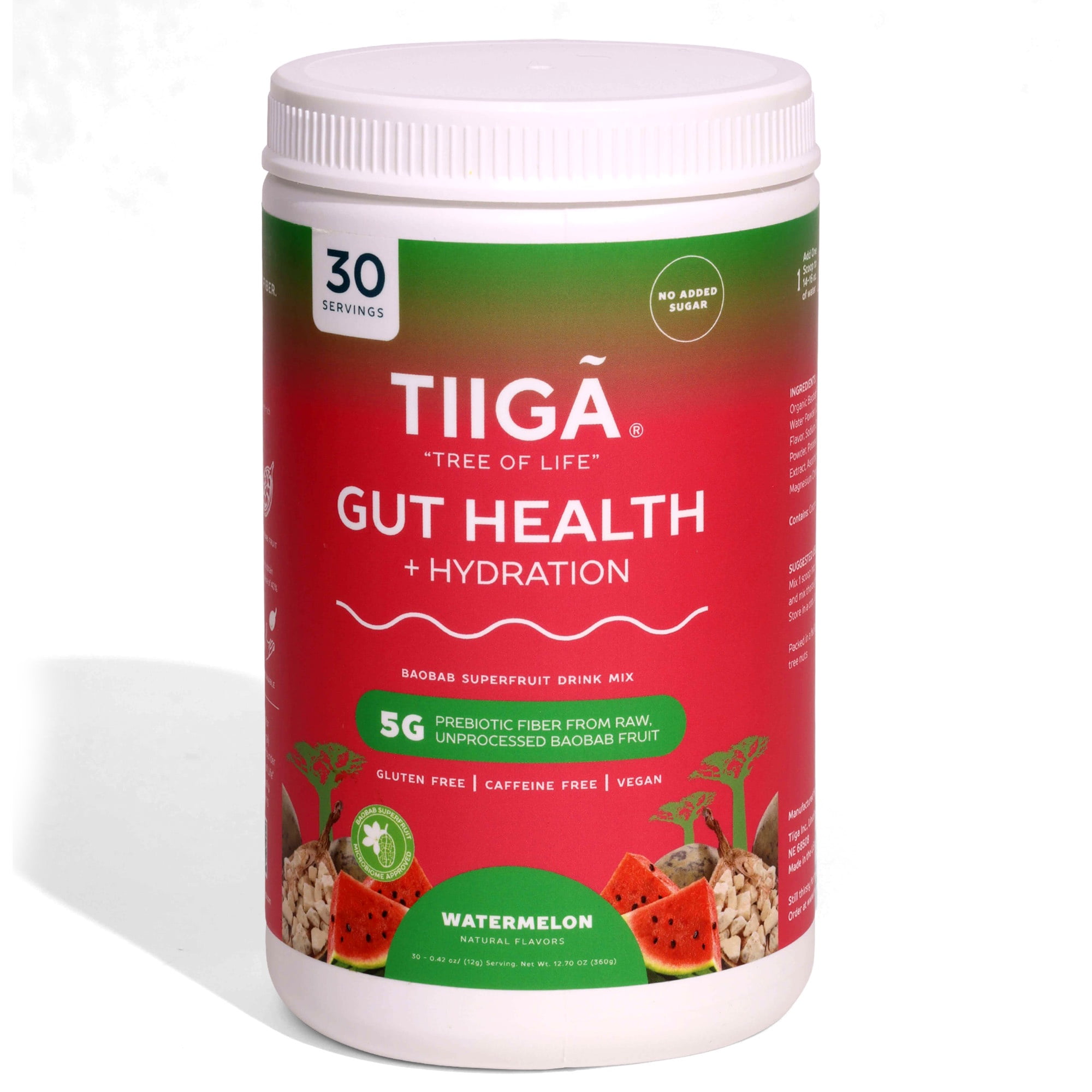 Tiiga Tree of Life Gut Health + Hydration Watermelon Canister - Walmart.com