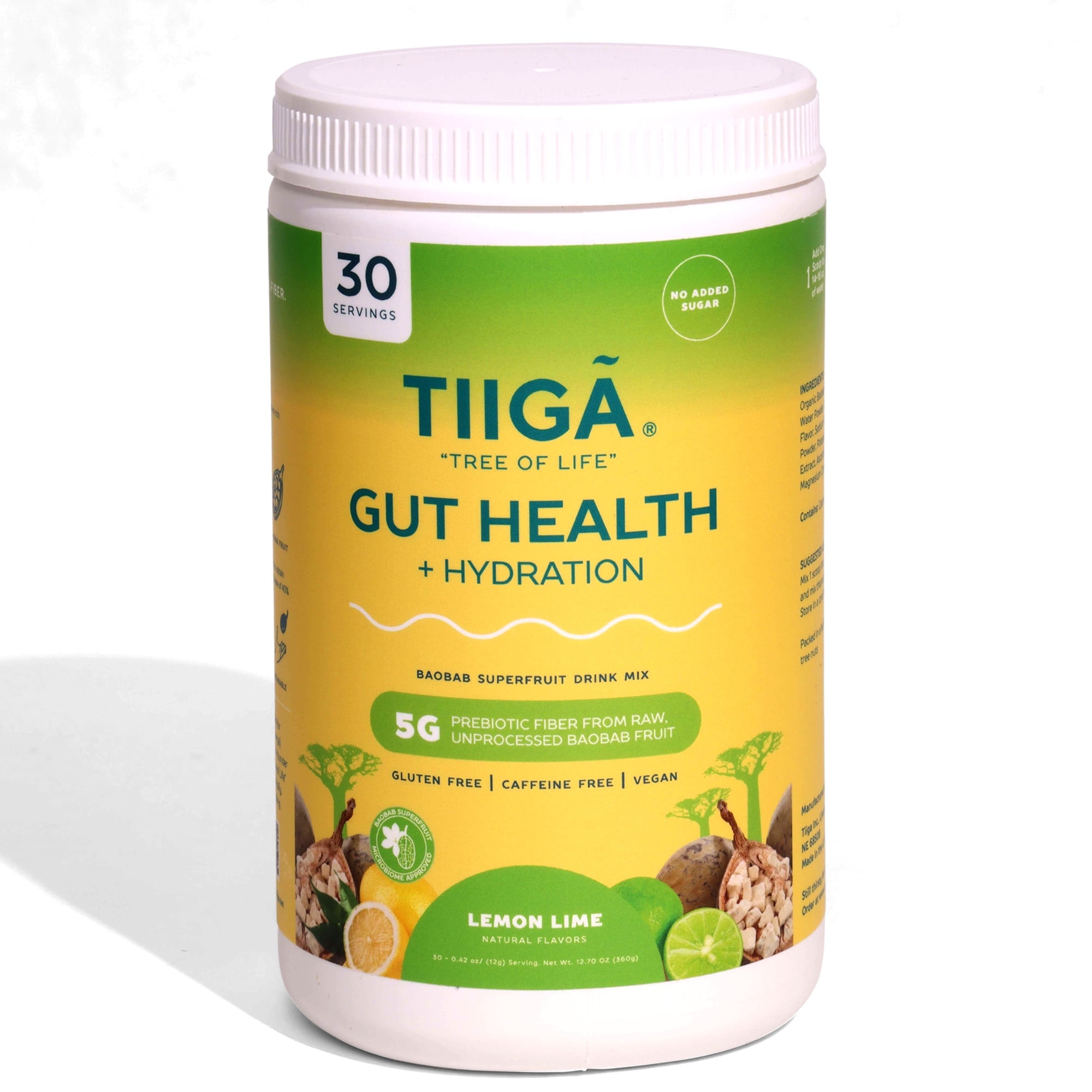 Tiiga Tree of LifeGut Health + Hydration Lemon Lime Canister - Walmart.com